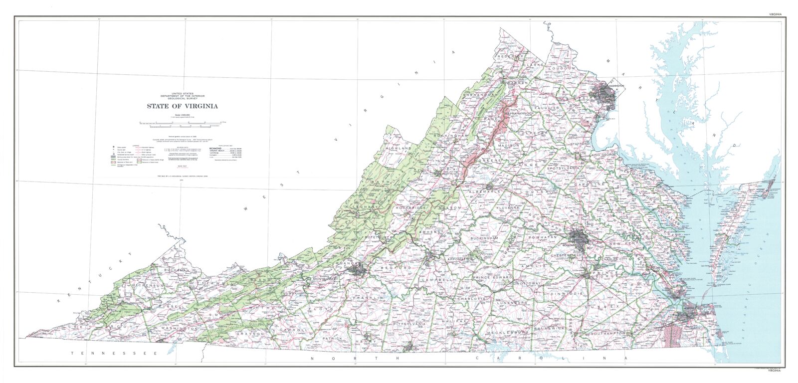 State of Virginia Maps – MyTopo Map Store