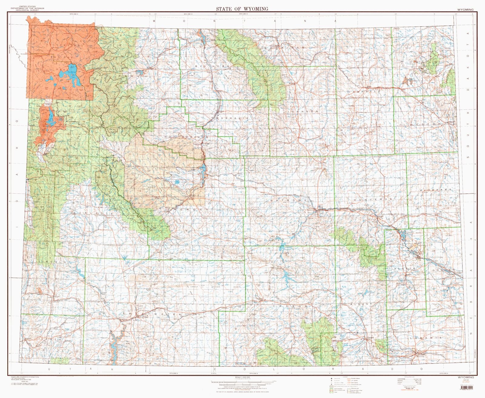 State of Wyoming Topographic Map – MyTopo Map Store