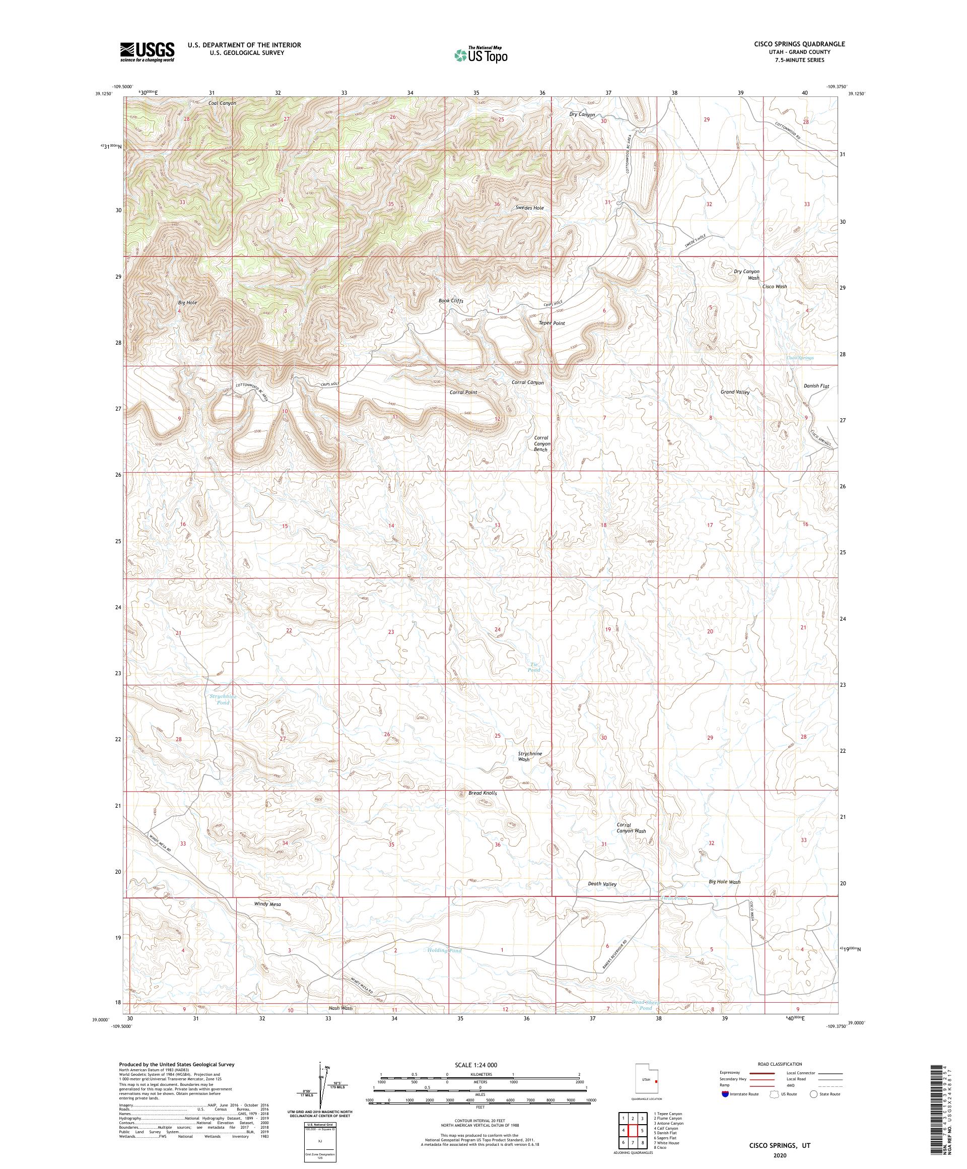 Cisco Springs Utah US Topo Map – MyTopo Map Store