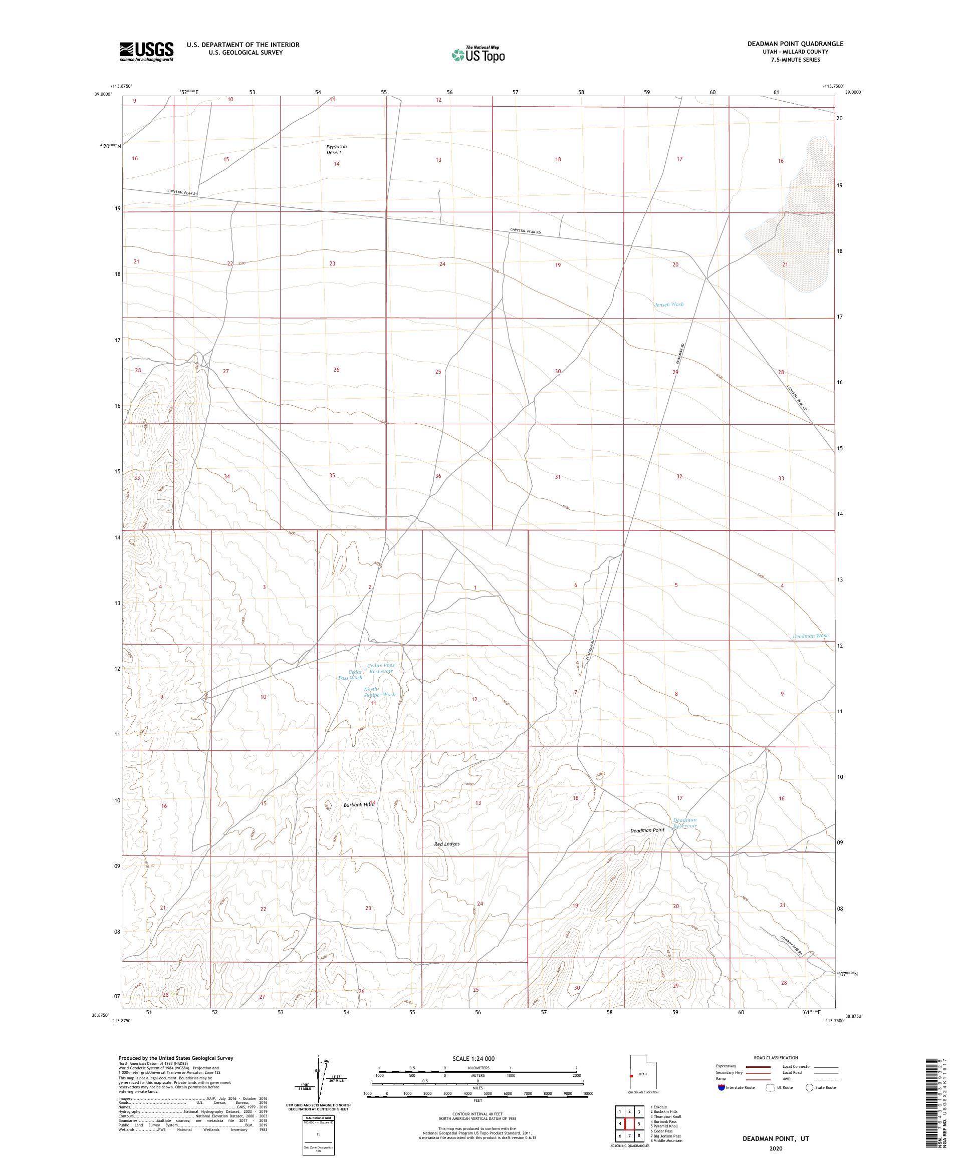 Deadman Point Utah US Topo Map – MyTopo Map Store
