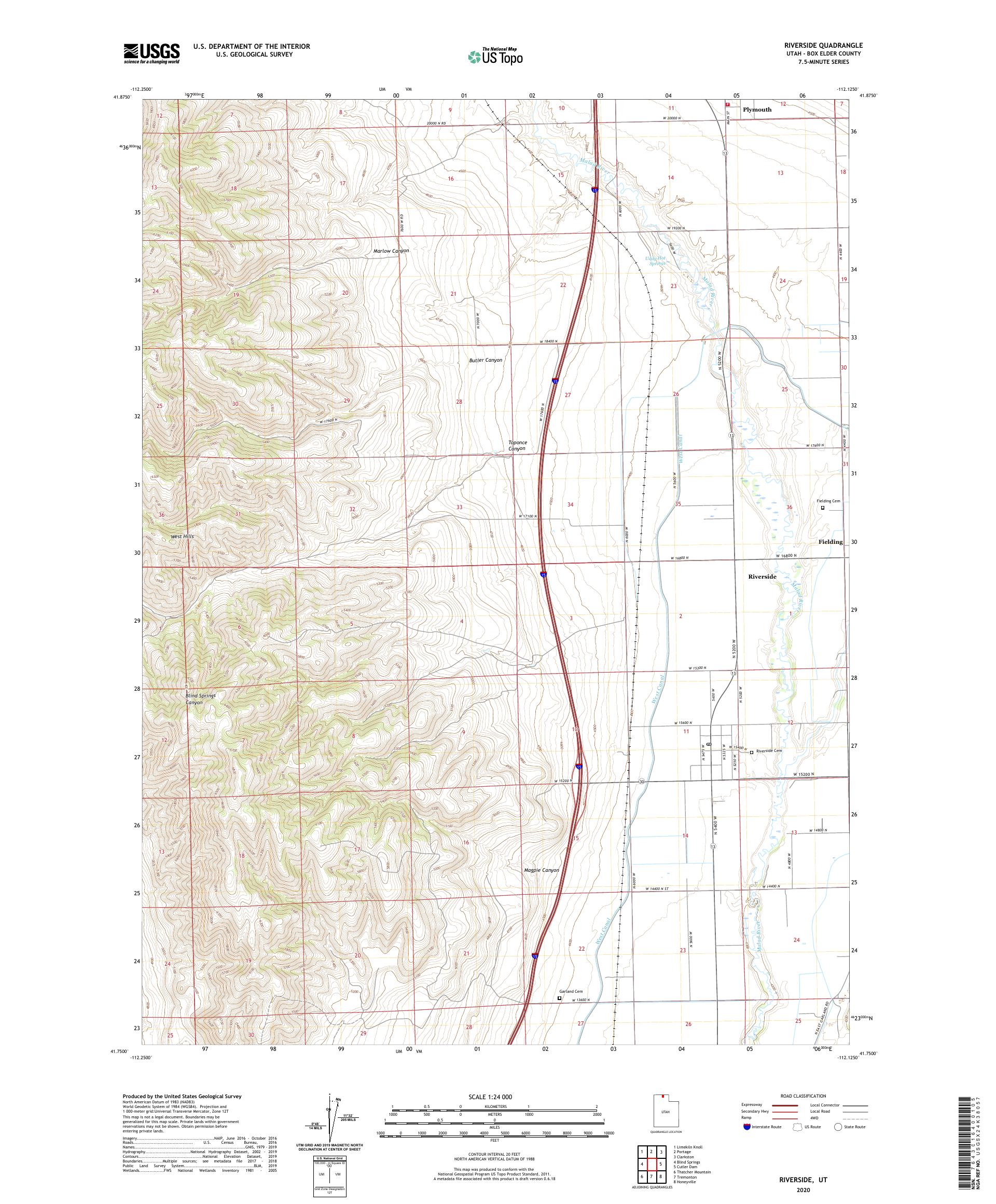 Riverside Utah US Topo Map – MyTopo Map Store