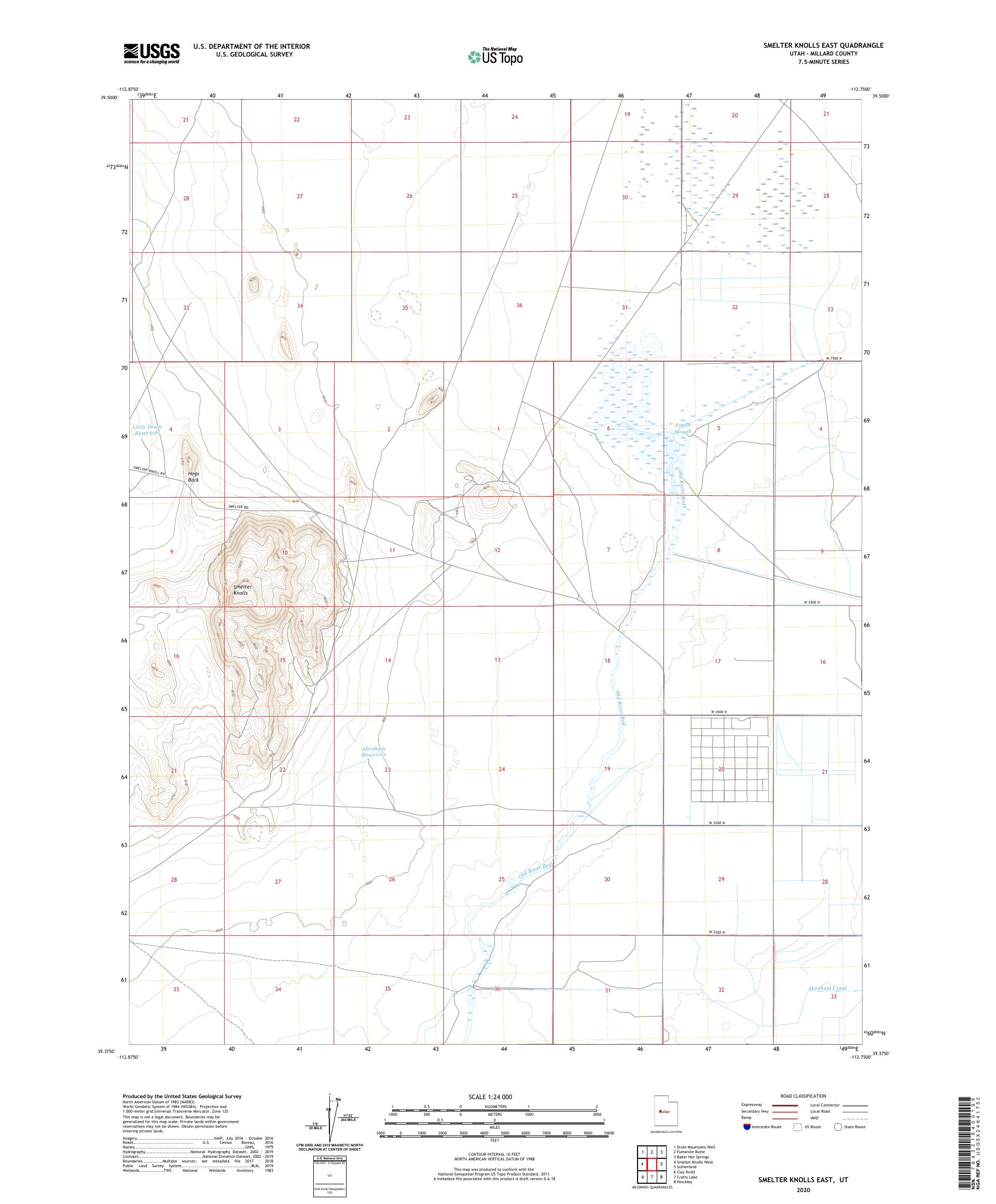 Smelter Knolls East Utah US Topo Map – MyTopo Map Store