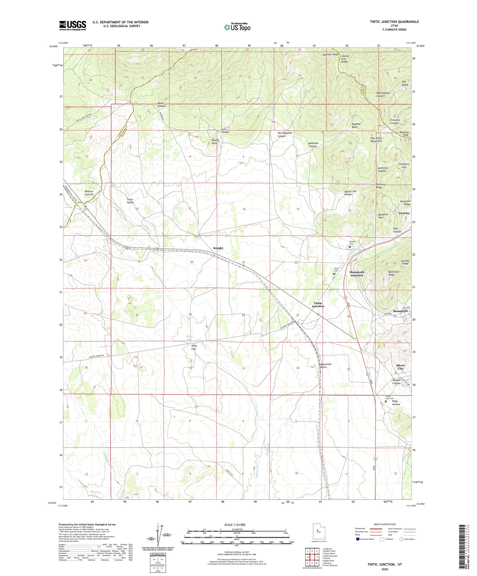 Tintic Junction Utah US Topo Map – MyTopo Map Store