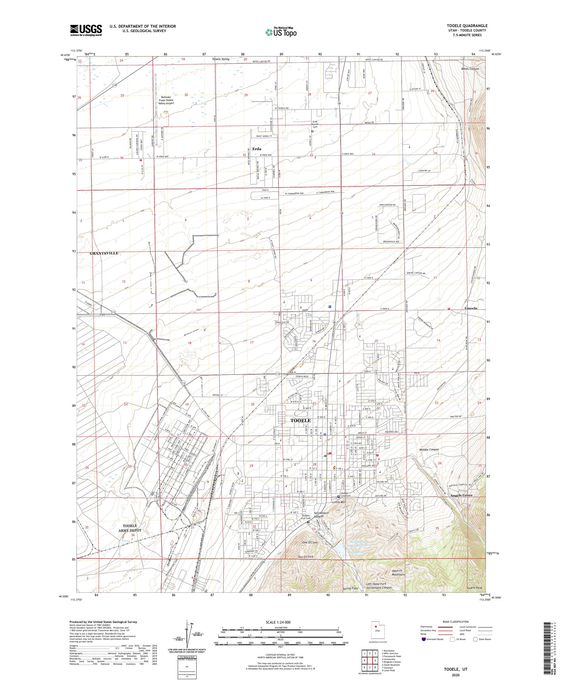 Tooele Utah US Topo Map – MyTopo Map Store