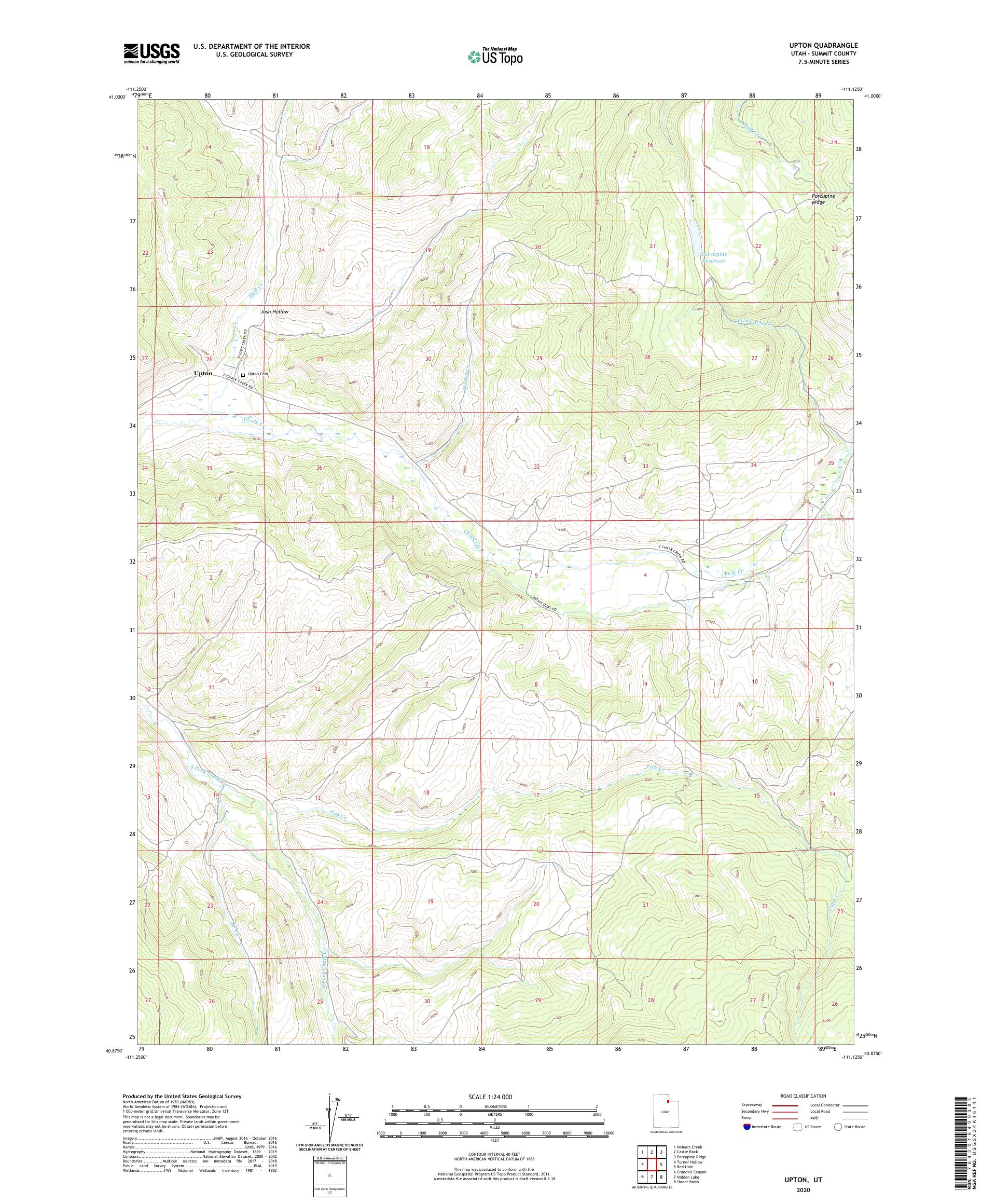 Upton Utah US Topo Map – MyTopo Map Store