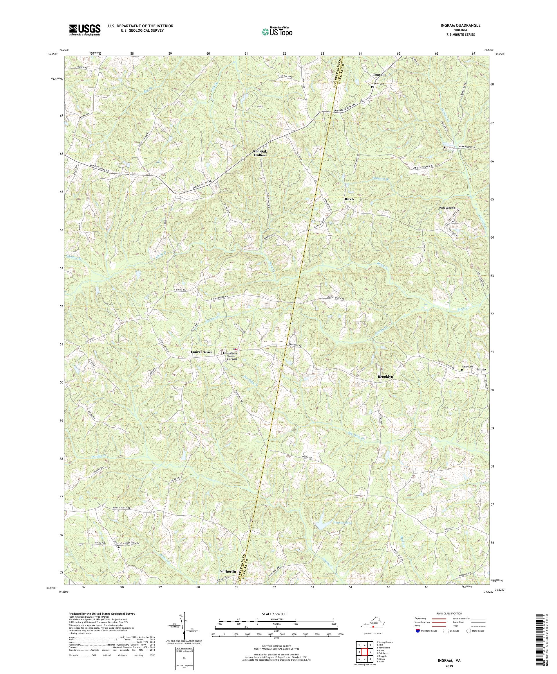 Ingram Virginia US Topo Map – MyTopo Map Store
