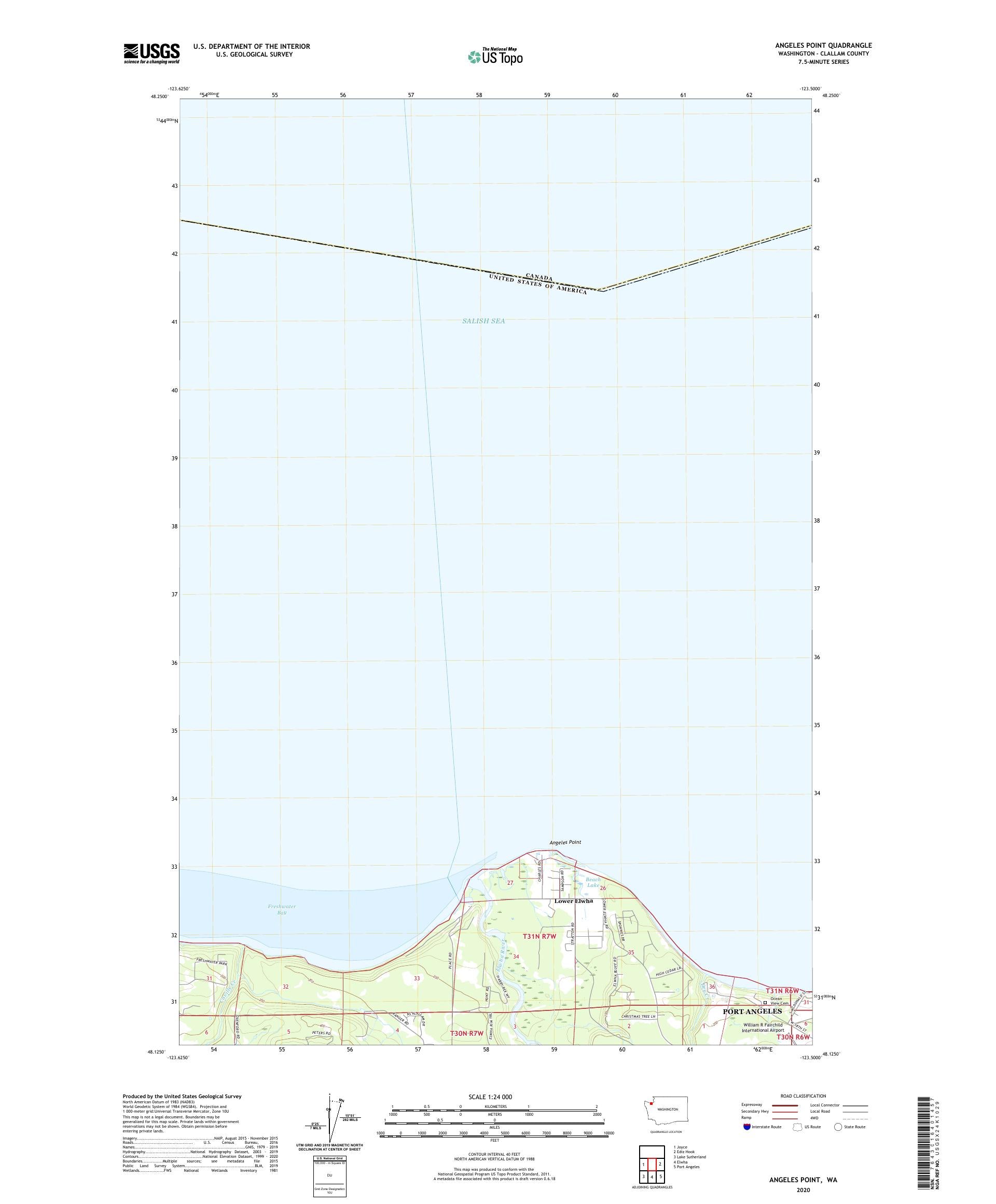 Angeles Point Washington US Topo Map – MyTopo Map Store