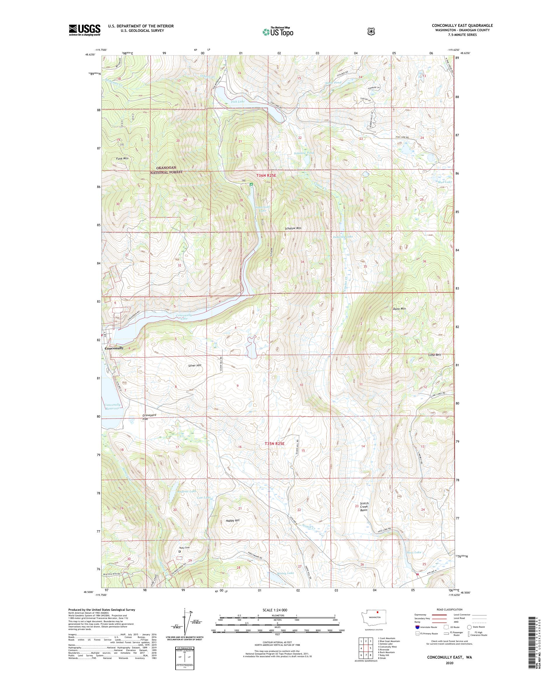 Conconully East Washington US Topo Map – MyTopo Map Store