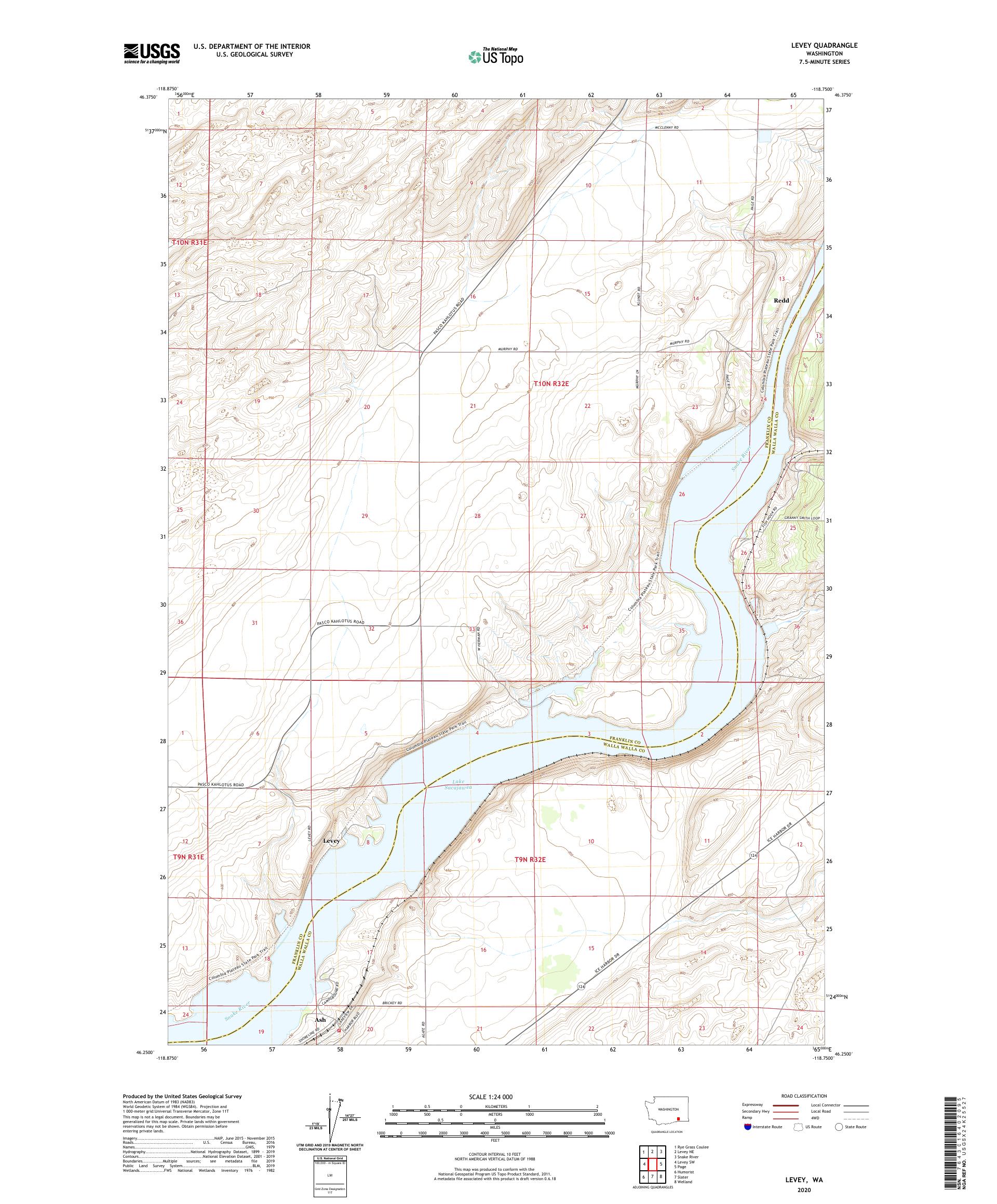Levey Washington US Topo Map – MyTopo Map Store