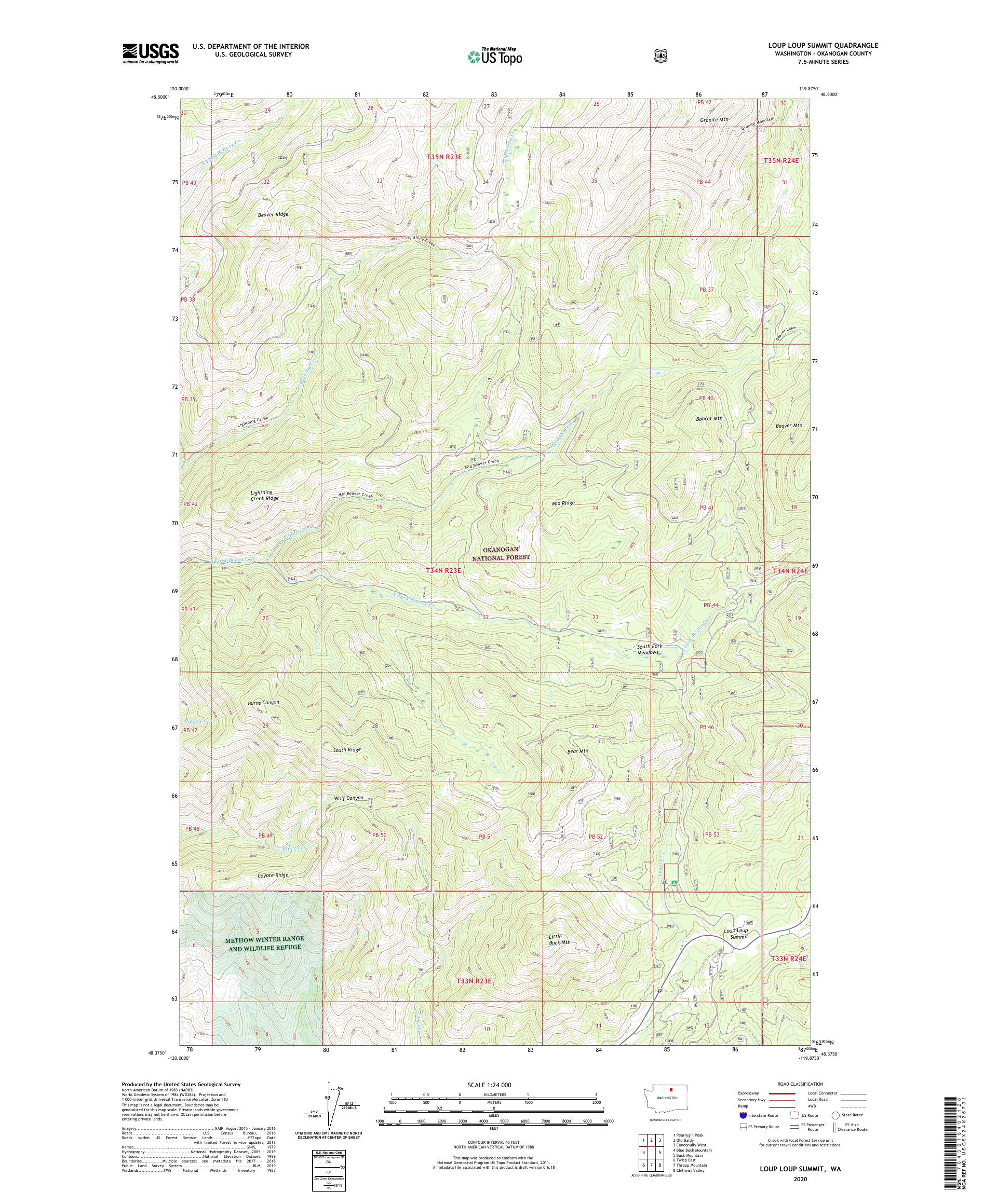 Loup Loup Summit Washington US Topo Map – MyTopo Map Store