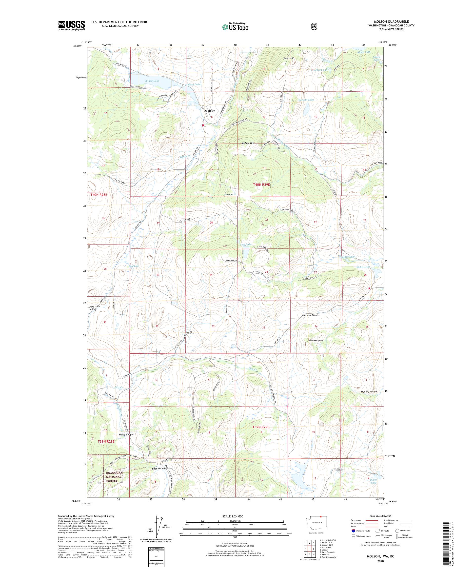 Molson Washington US Topo Map – MyTopo Map Store