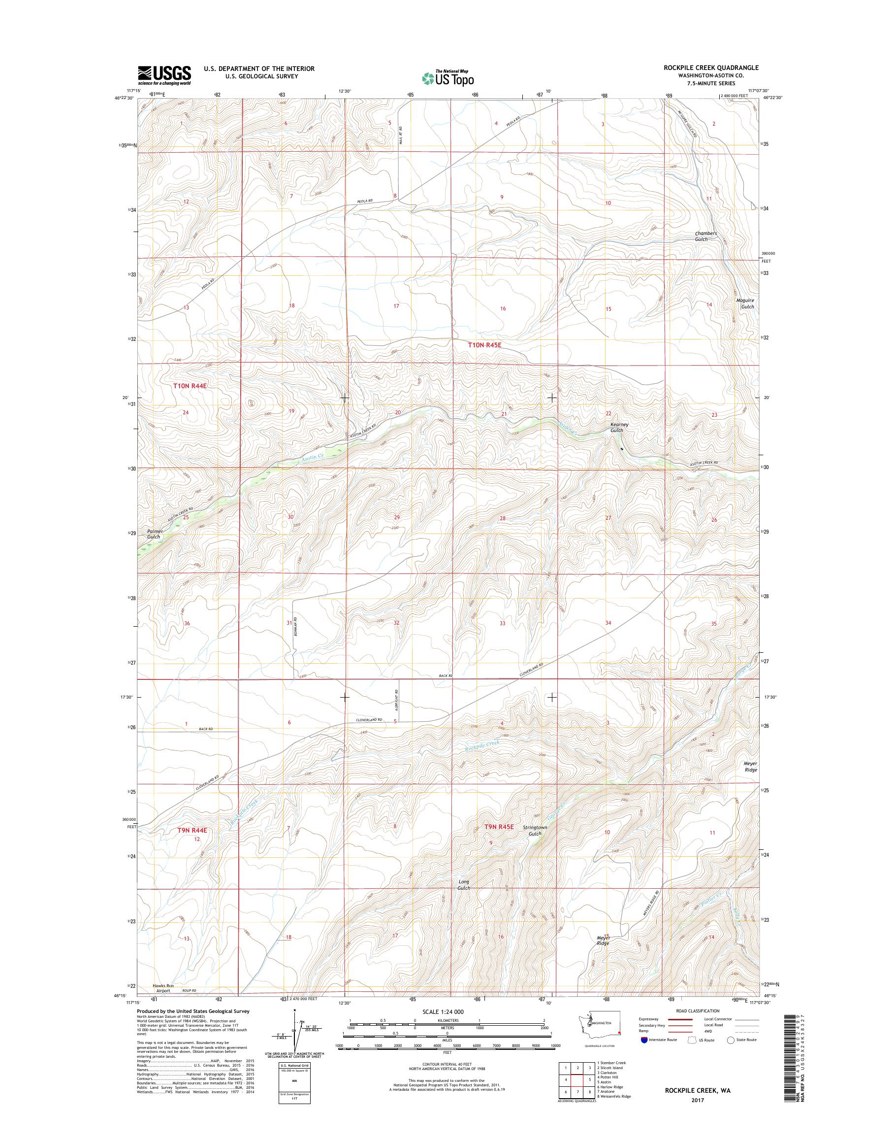 Rockpile Creek Washington US Topo Map – MyTopo Map Store