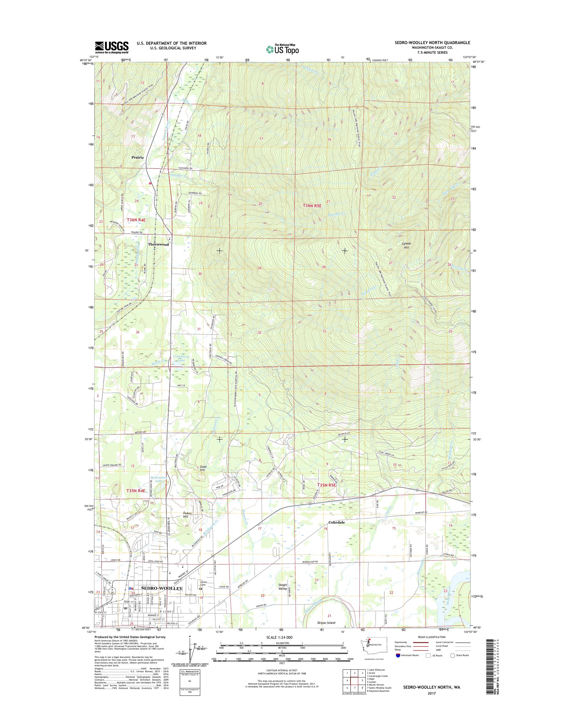 Sedro-Woolley North Washington US Topo Map – MyTopo Map Store