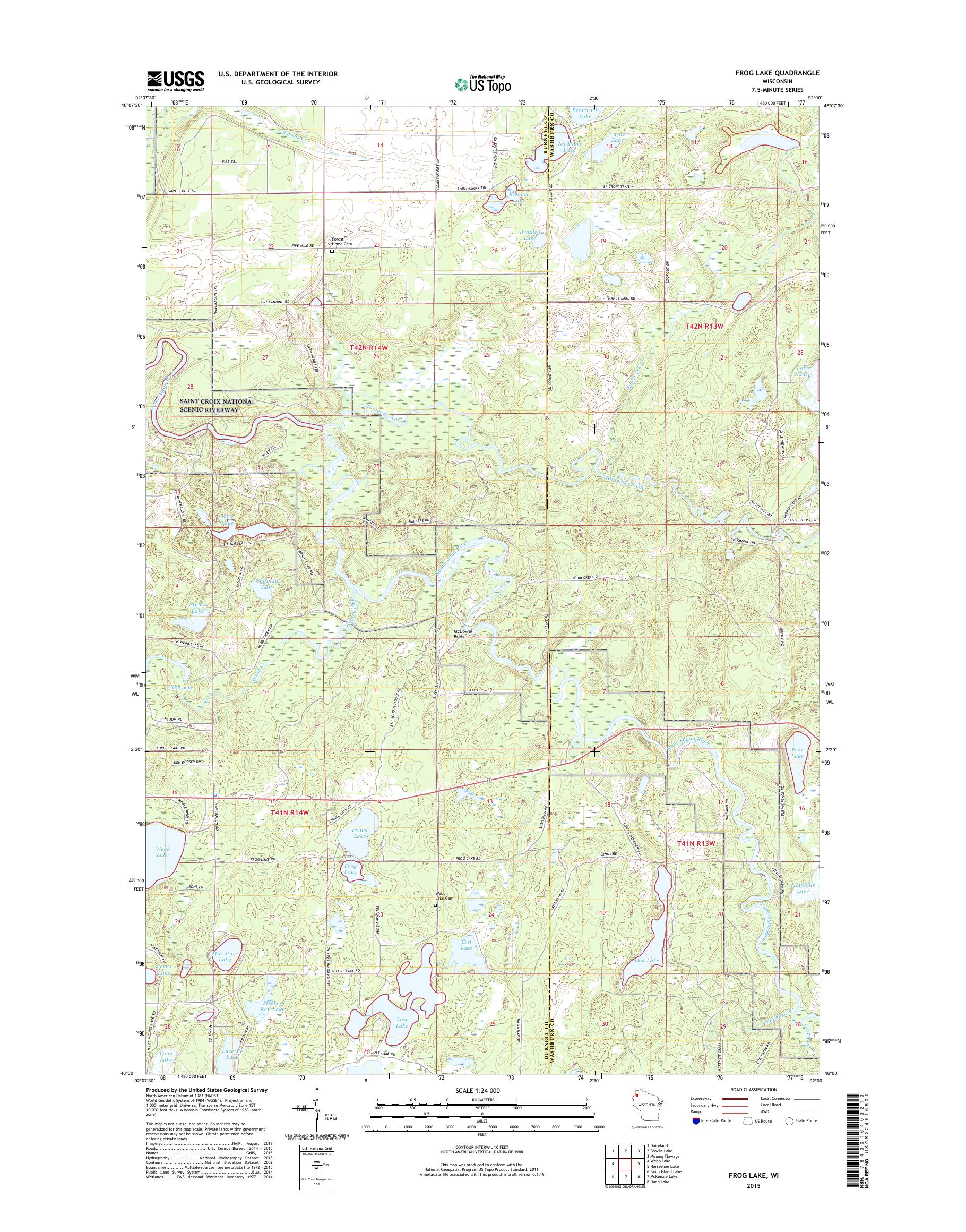 Frog Lake Wisconsin US Topo Map – MyTopo Map Store