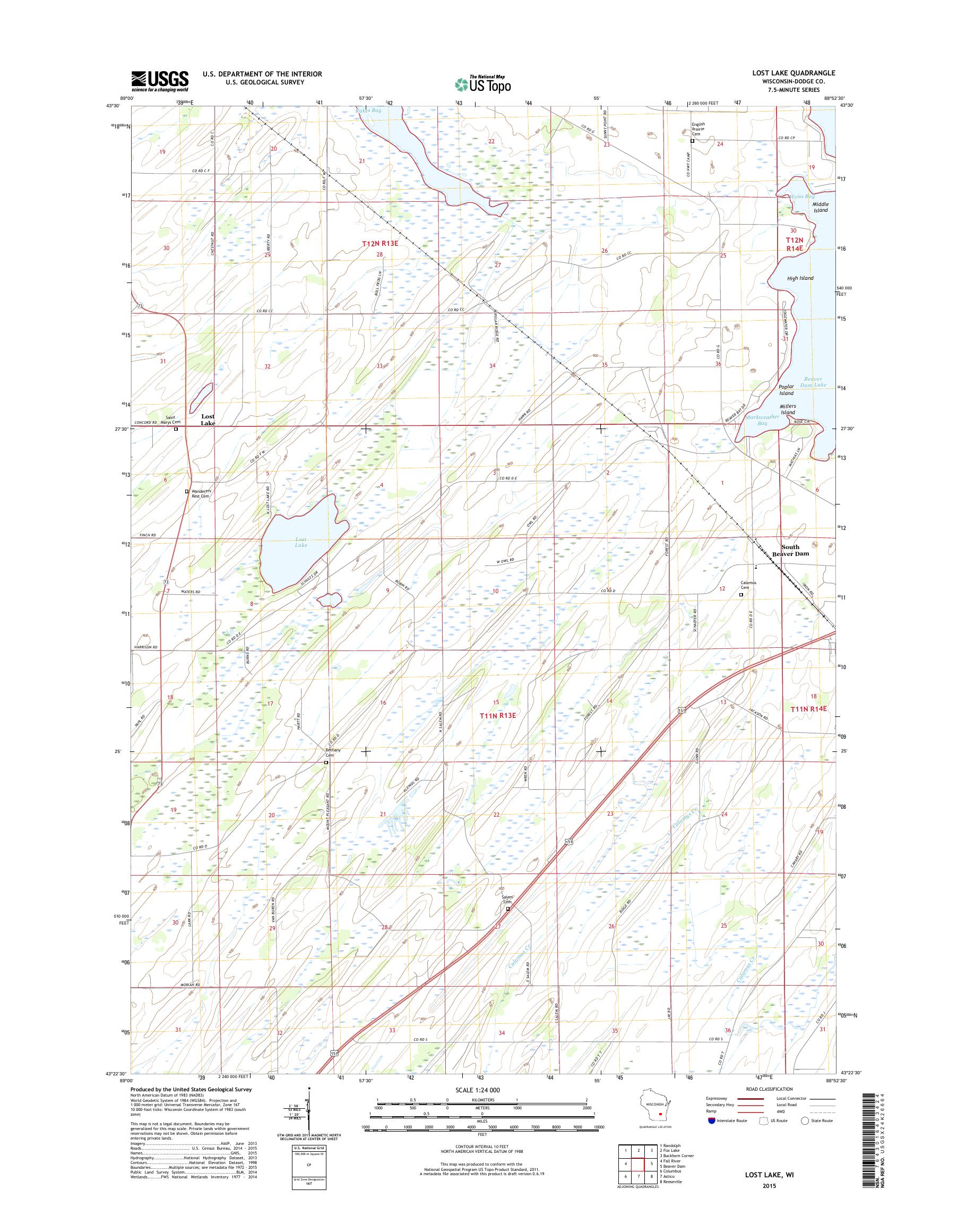 Lost Lake Wisconsin US Topo Map – MyTopo Map Store