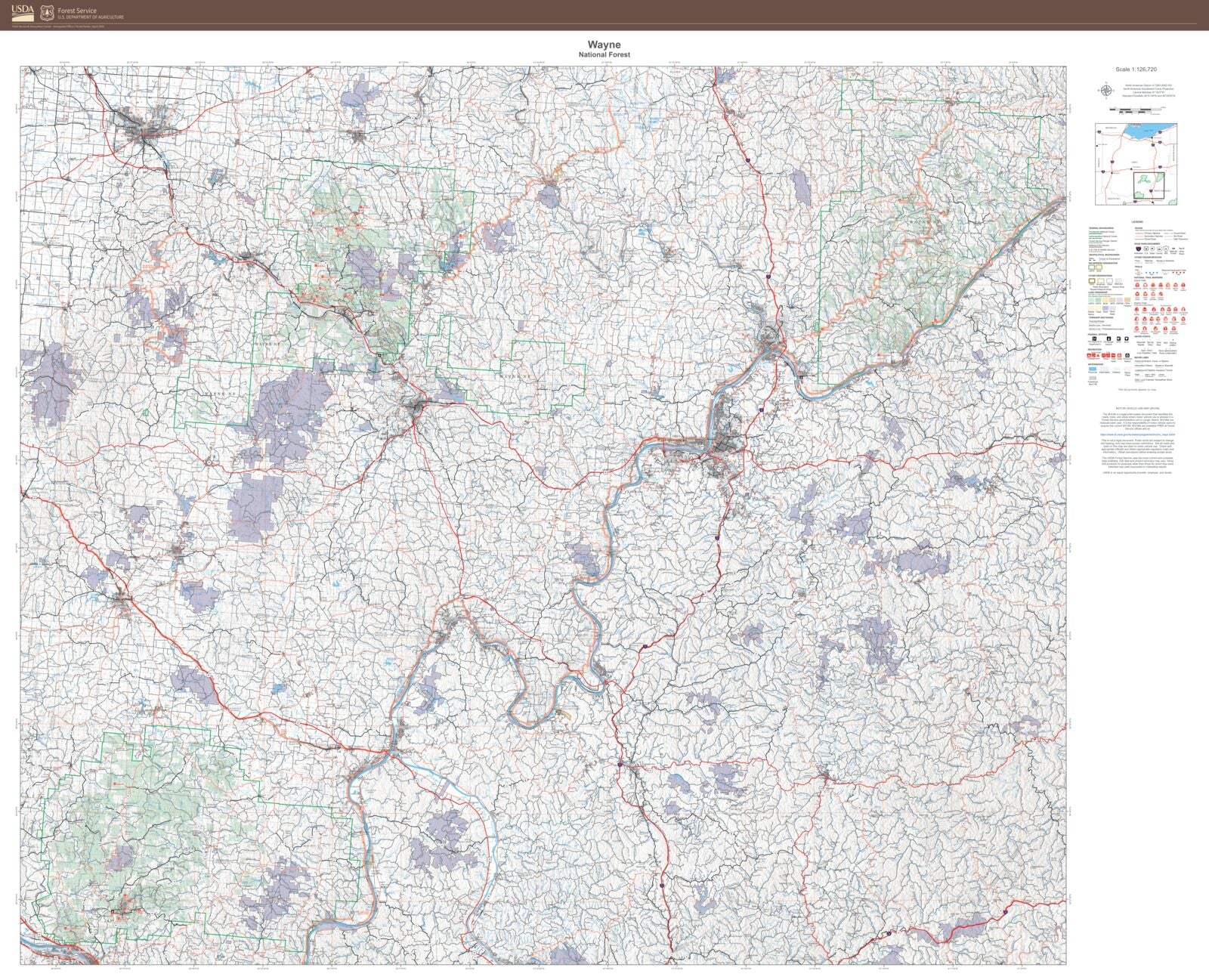 Wayne National Forest Map – MyTopo Map Store