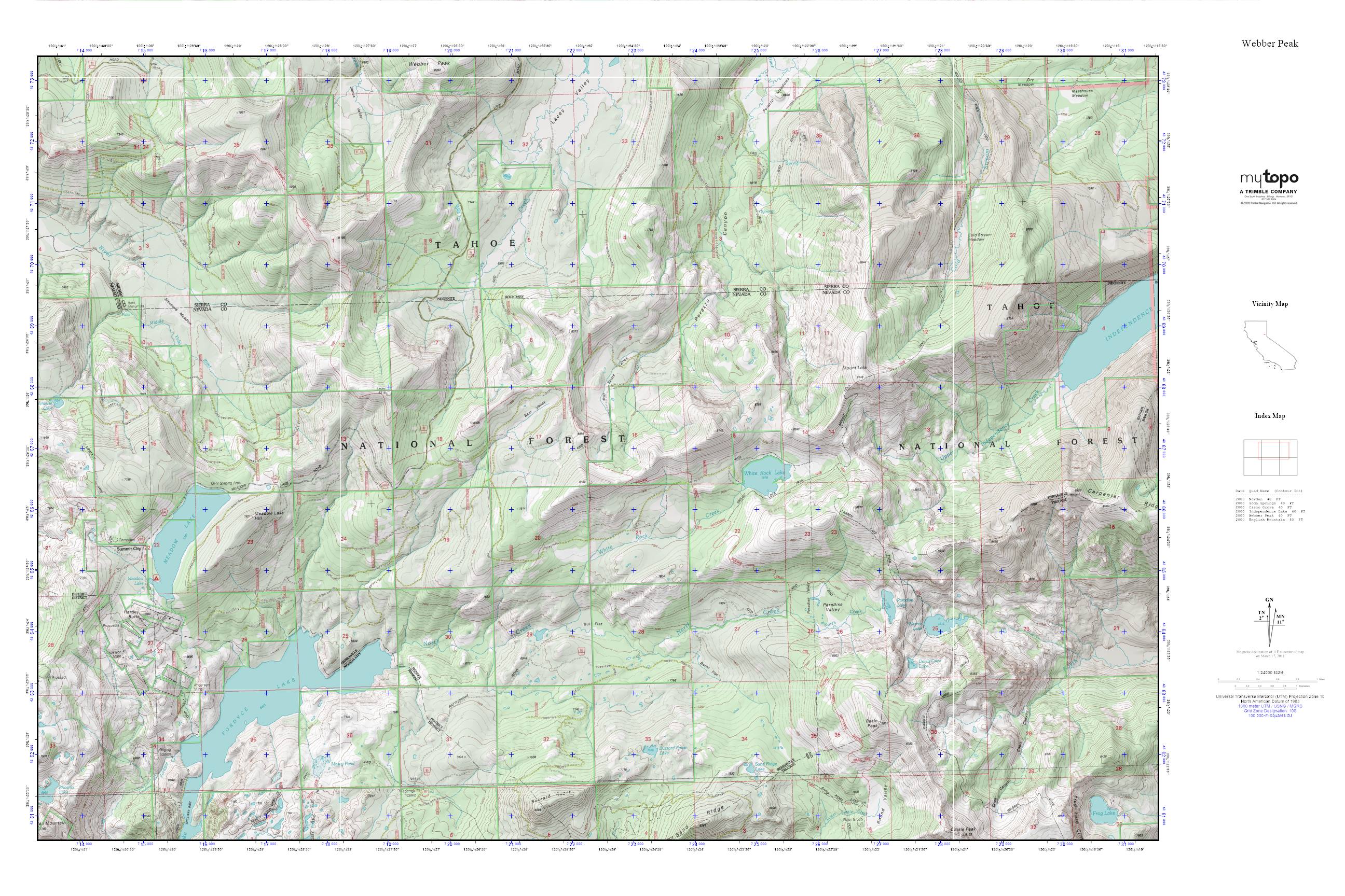 Webber Peak MyTopo Explorer Series Map – MyTopo Map Store