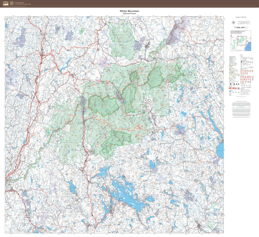 White Mountain National Forest Map – MyTopo Map Store