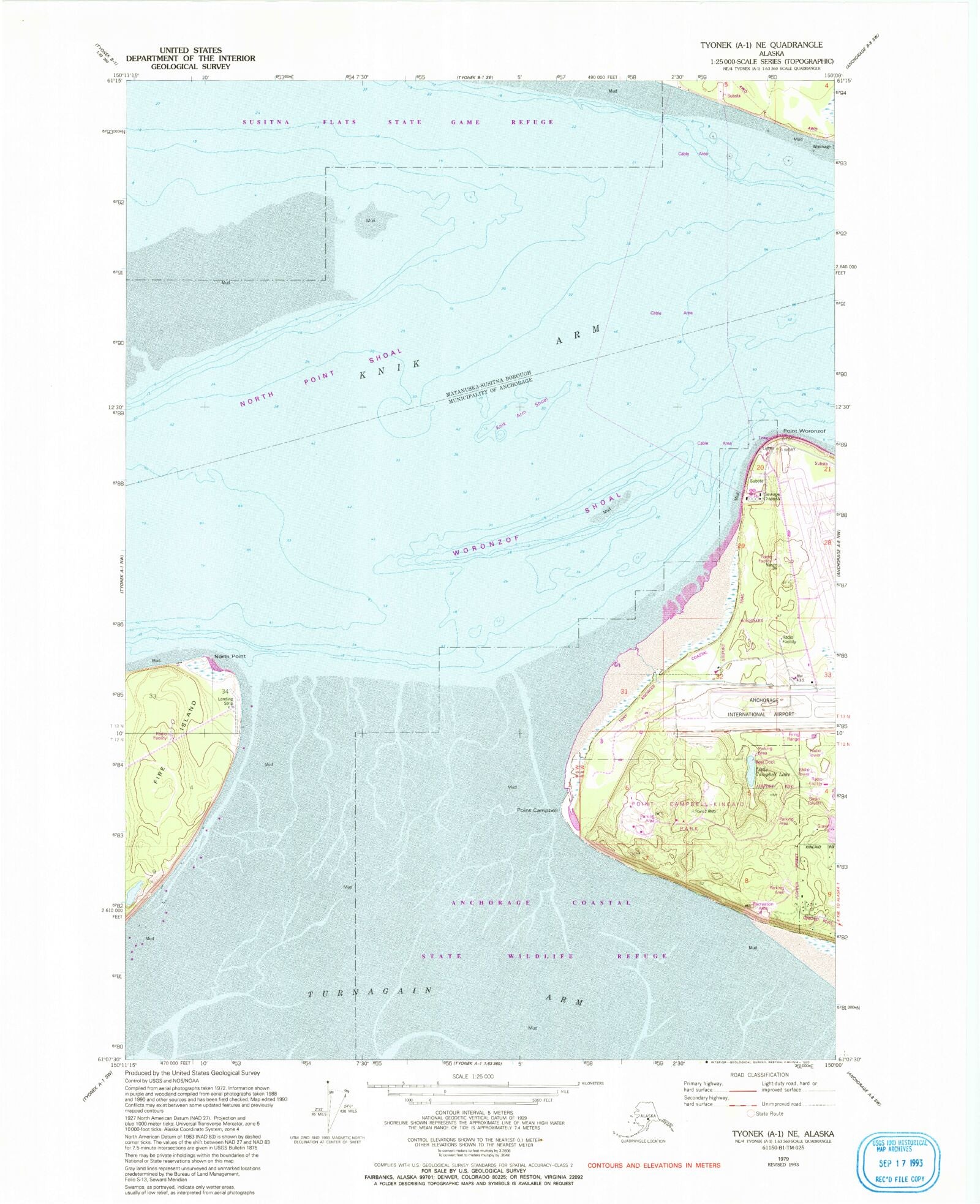 Classic USGS Tyonek A-1 NE Alaska 7.5'x7.5' Topo Map – MyTopo Map Store