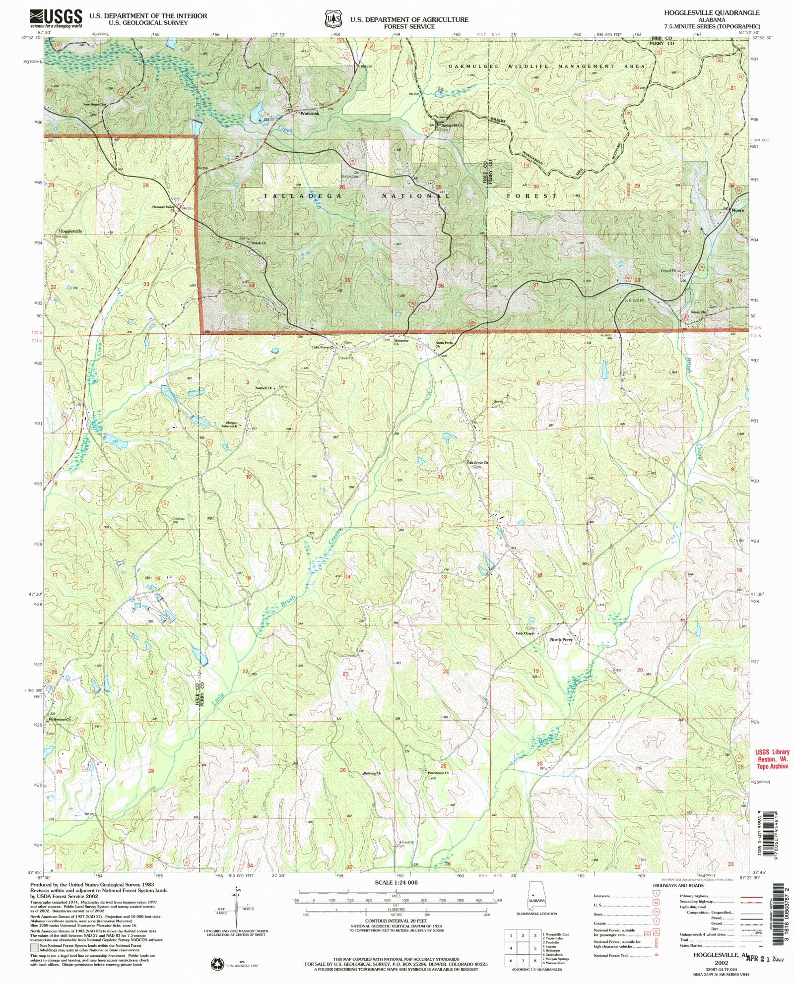 Classic USGS Hogglesville Alabama 7.5'x7.5' Topo Map – MyTopo Map Store
