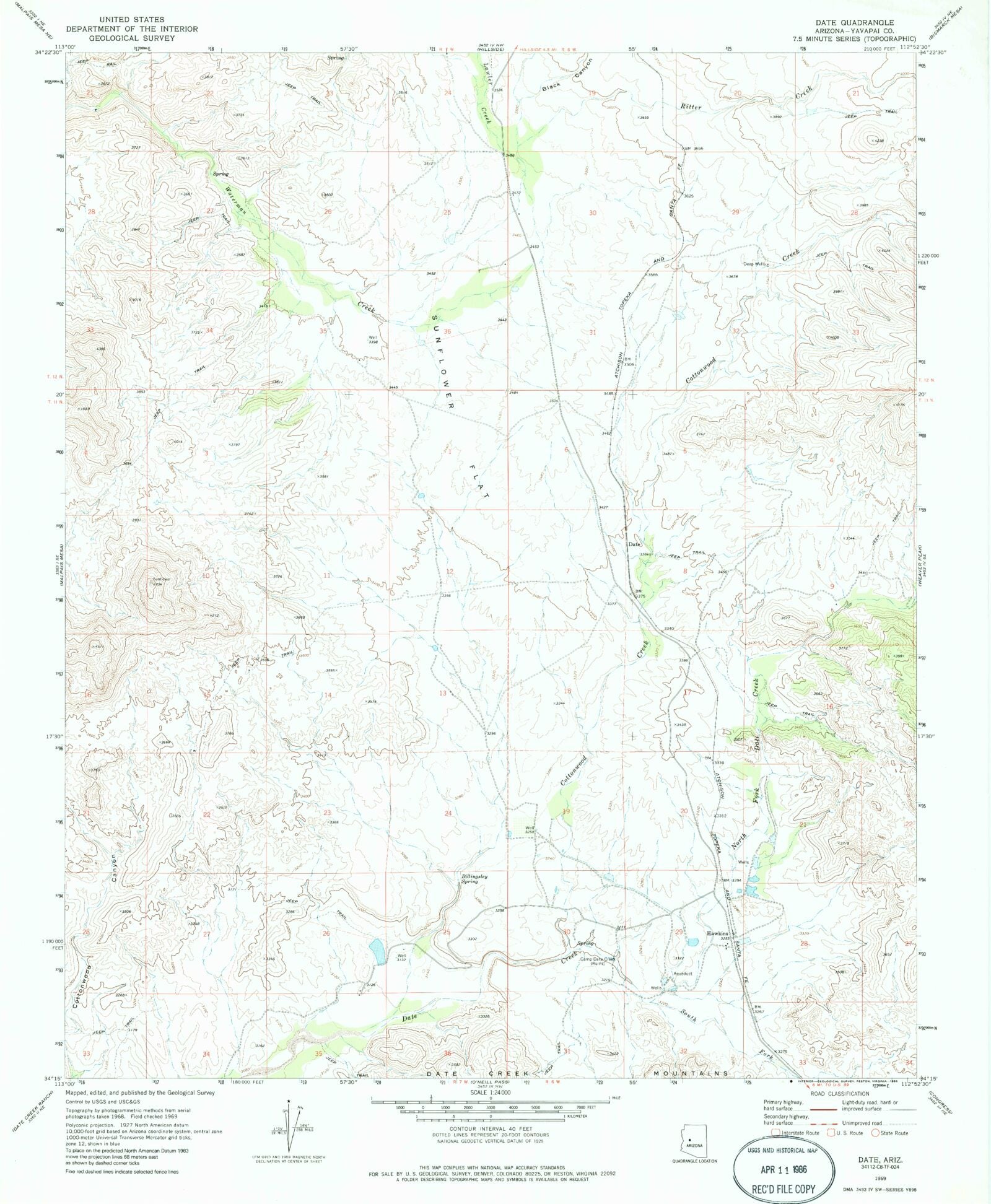 Classic USGS Date Arizona 7.5'x7.5' Topo Map – MyTopo Map Store