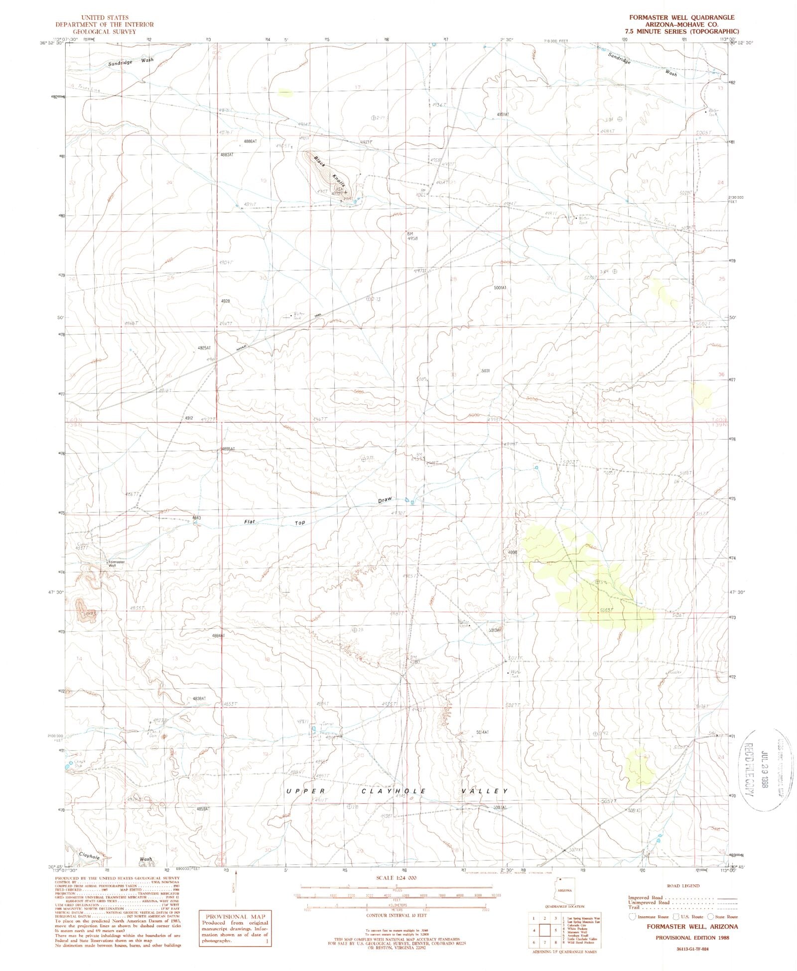 Classic USGS Formaster Well Arizona 7.5'x7.5' Topo Map – MyTopo Map Store