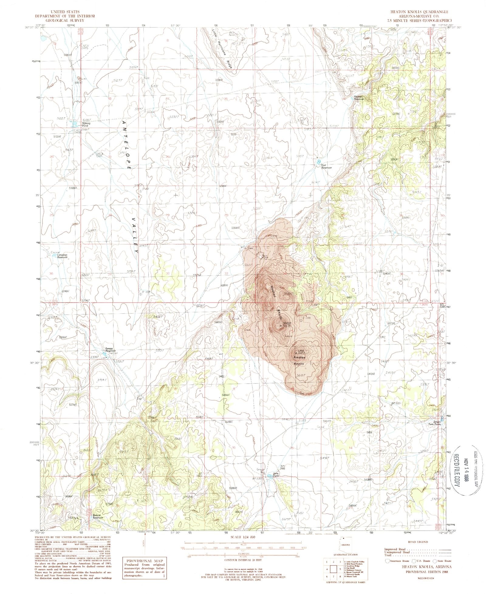 Classic USGS Heaton Knolls Arizona 7.5'x7.5' Topo Map – MyTopo Map Store