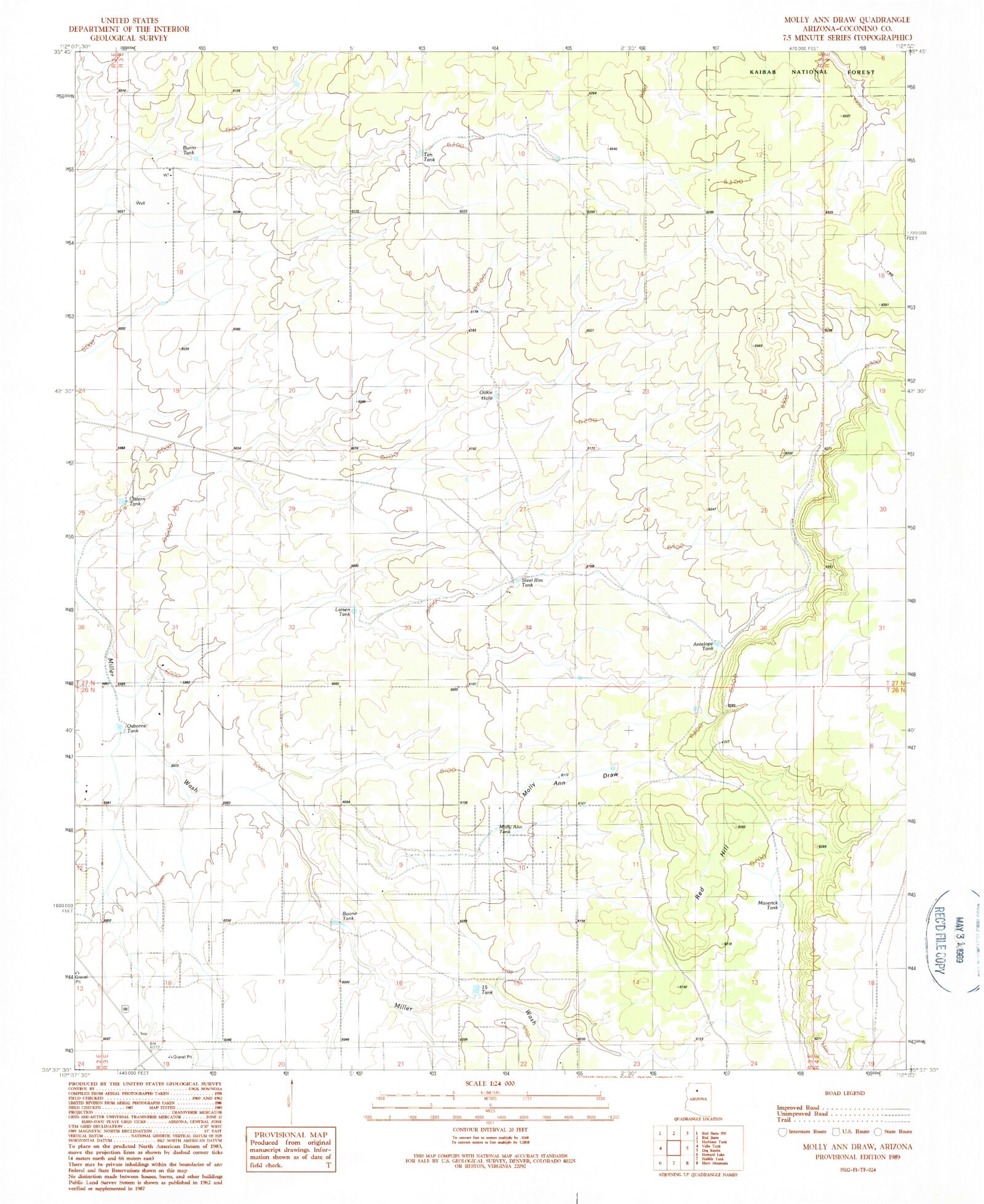 Classic USGS Molly Ann Draw Arizona 7.5'x7.5' Topo Map – MyTopo Map Store