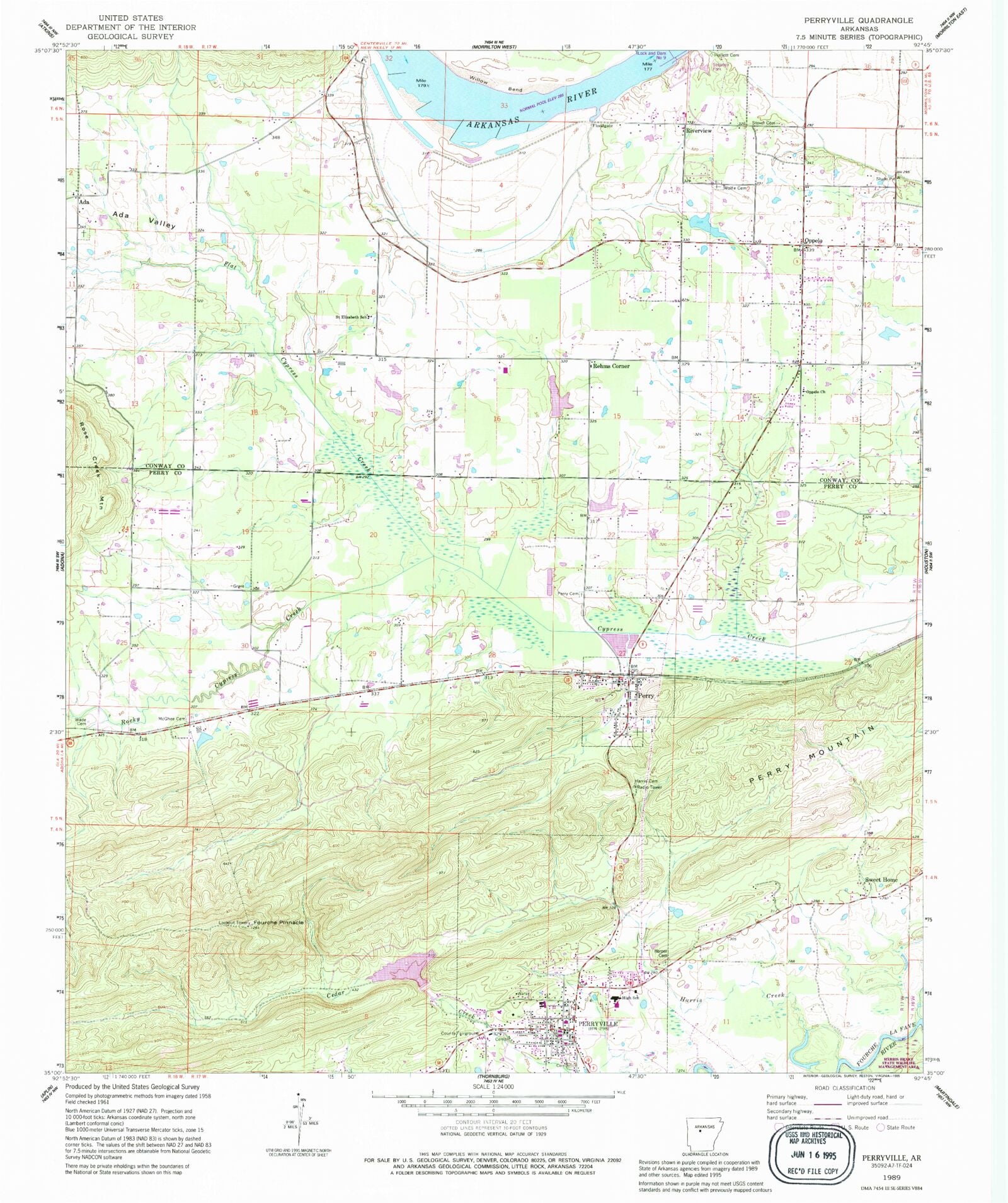 Classic USGS Perryville Arizona 7.5'x7.5' Topo Map – MyTopo Map Store