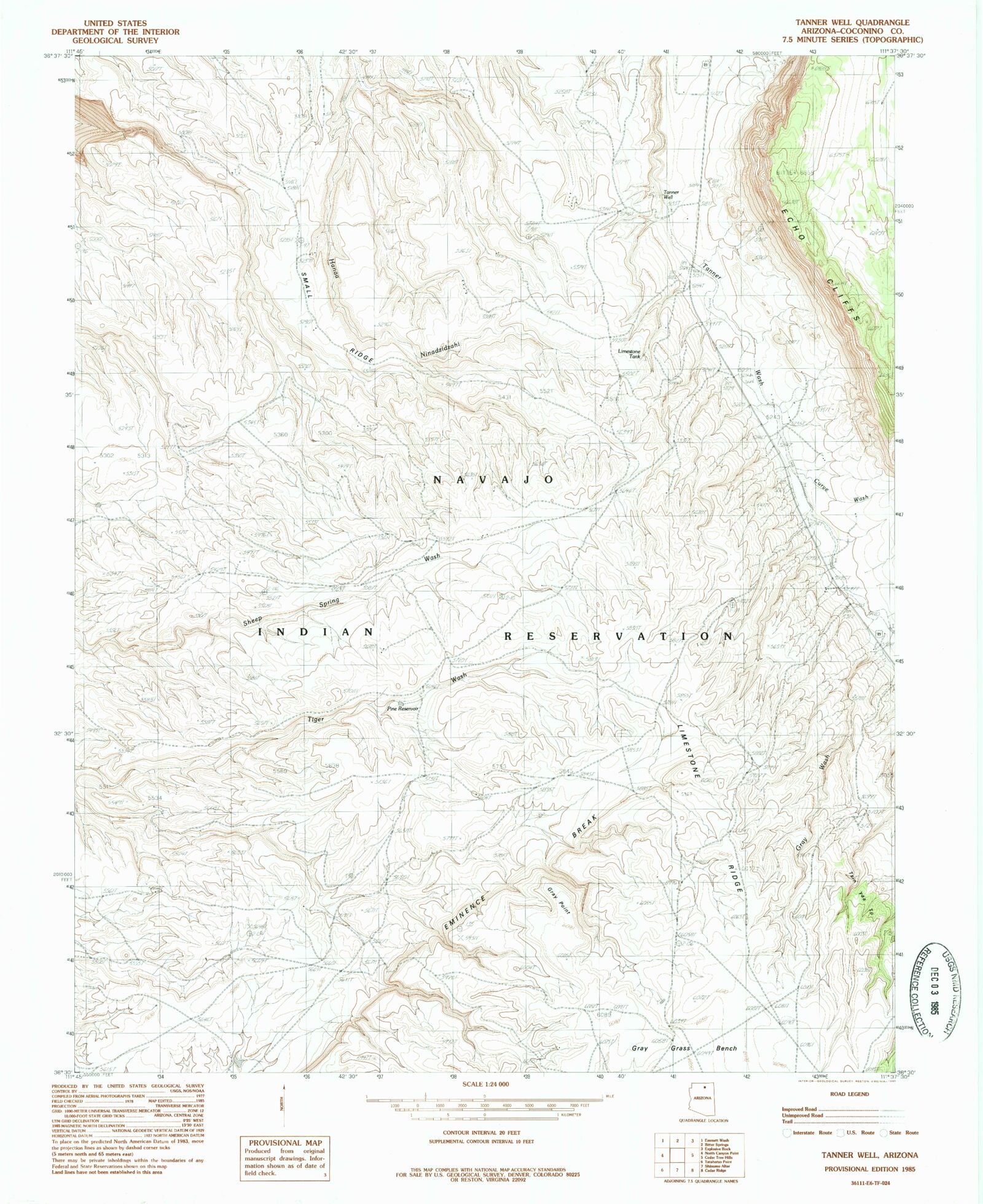 Classic USGS Tanner Well Arizona 7.5'x7.5' Topo Map – MyTopo Map Store