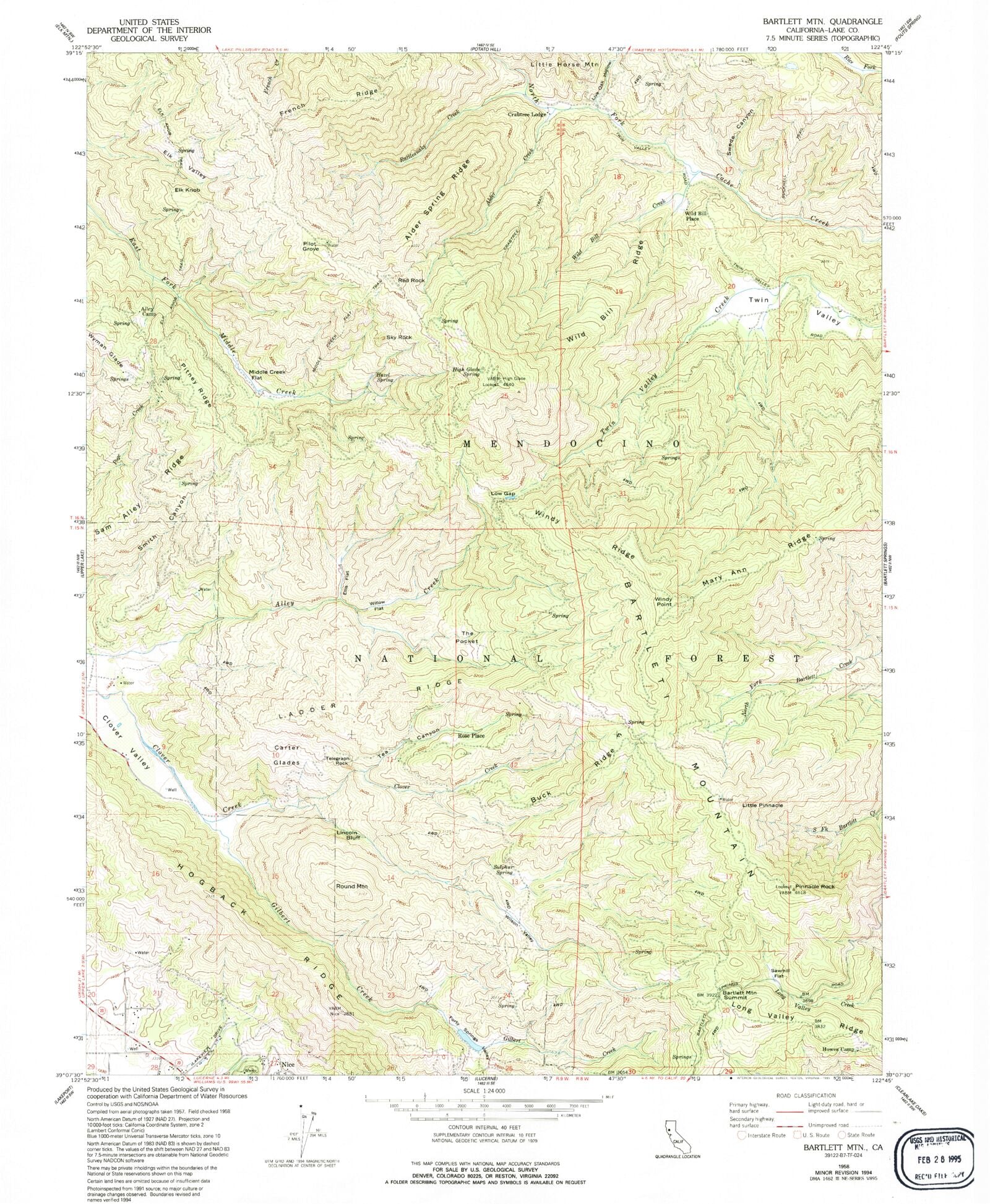 Classic USGS Bartlett Mountain California 7.5'x7.5' Topo Map – MyTopo ...