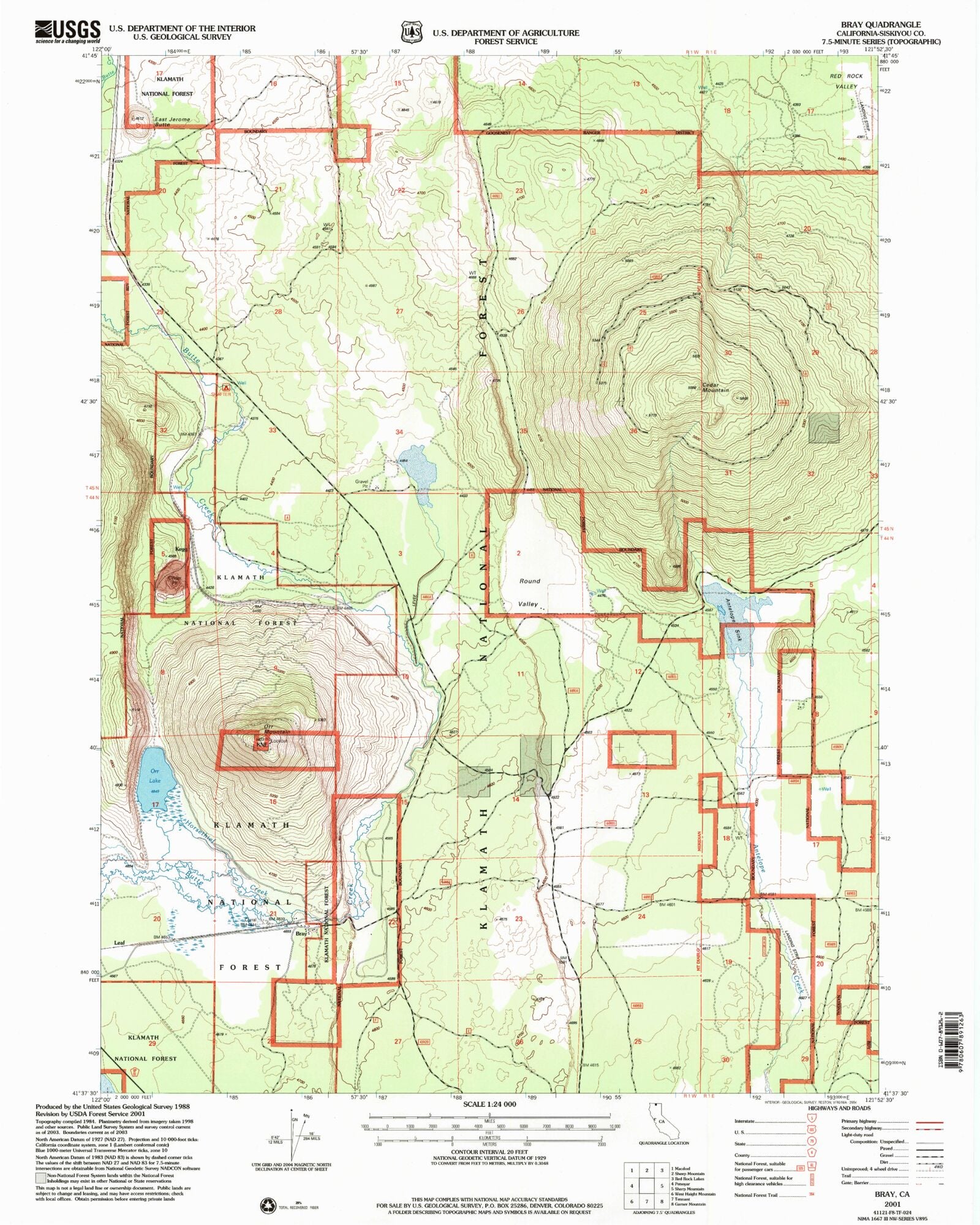 Classic USGS Bray California 7.5'x7.5' Topo Map – MyTopo Map Store