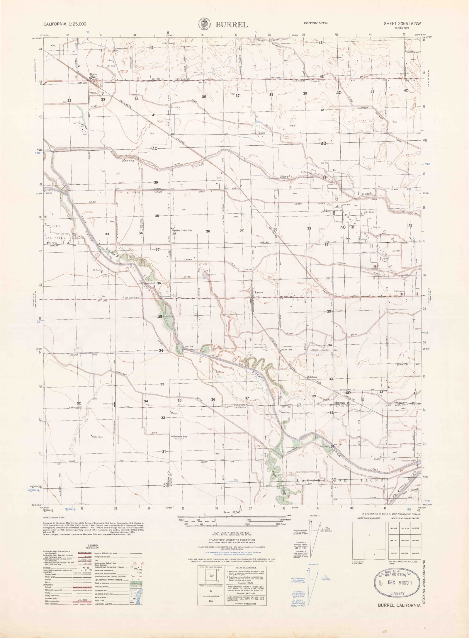 Classic USGS Burrel California 7.5'x7.5' Topo Map – MyTopo Map Store
