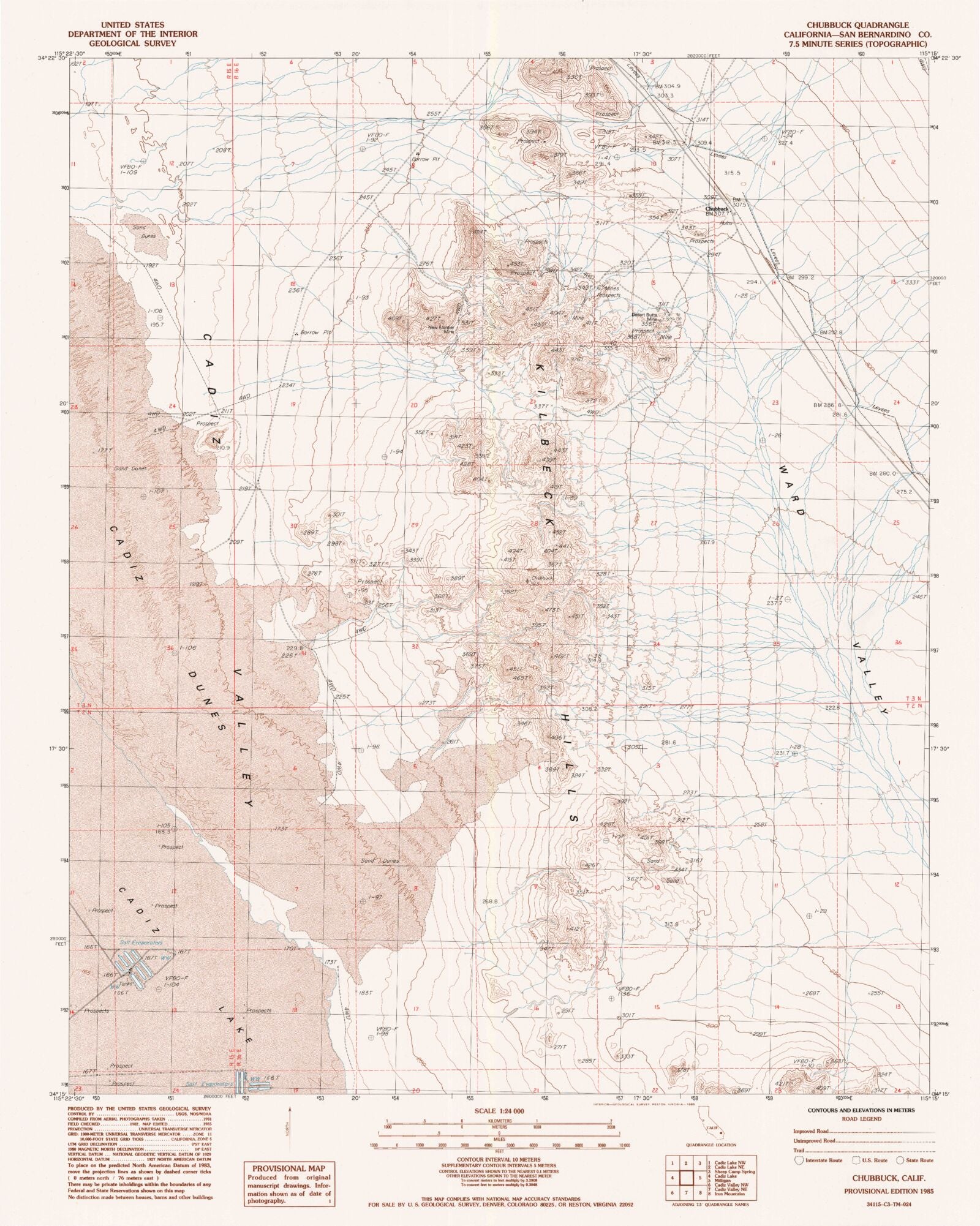 Classic USGS Chubbuck California 7.5'x7.5' Topo Map – MyTopo Map Store