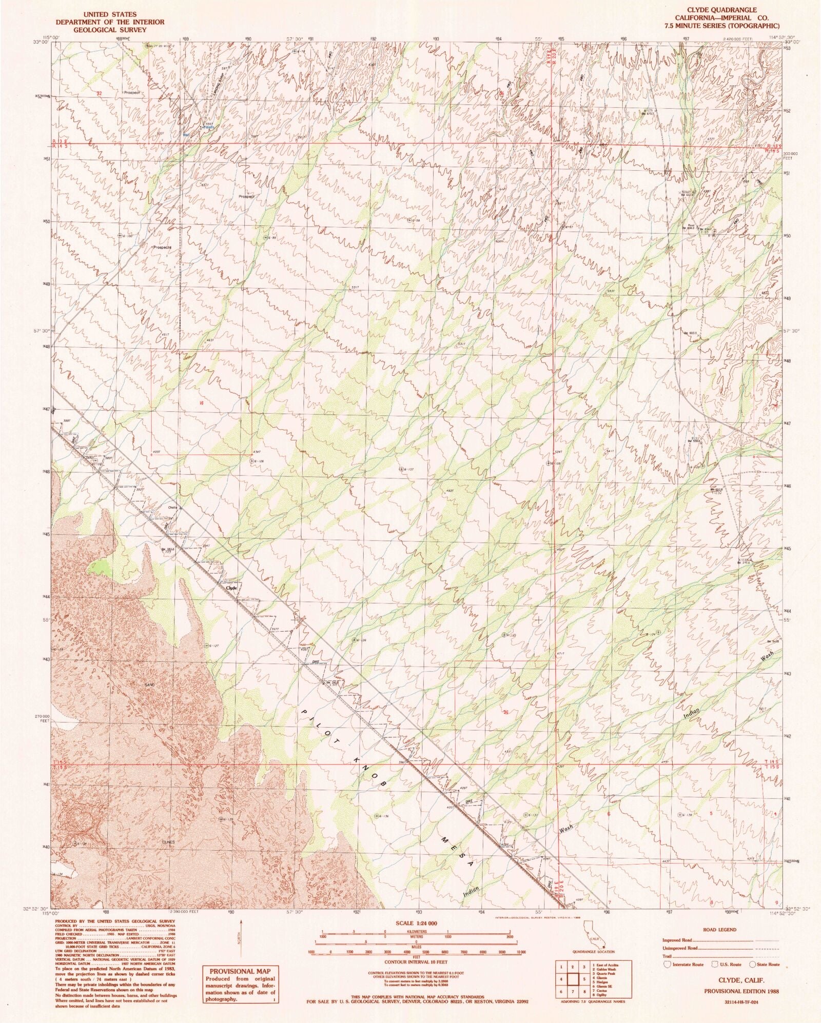 Classic USGS Clyde California 7.5'x7.5' Topo Map – MyTopo Map Store