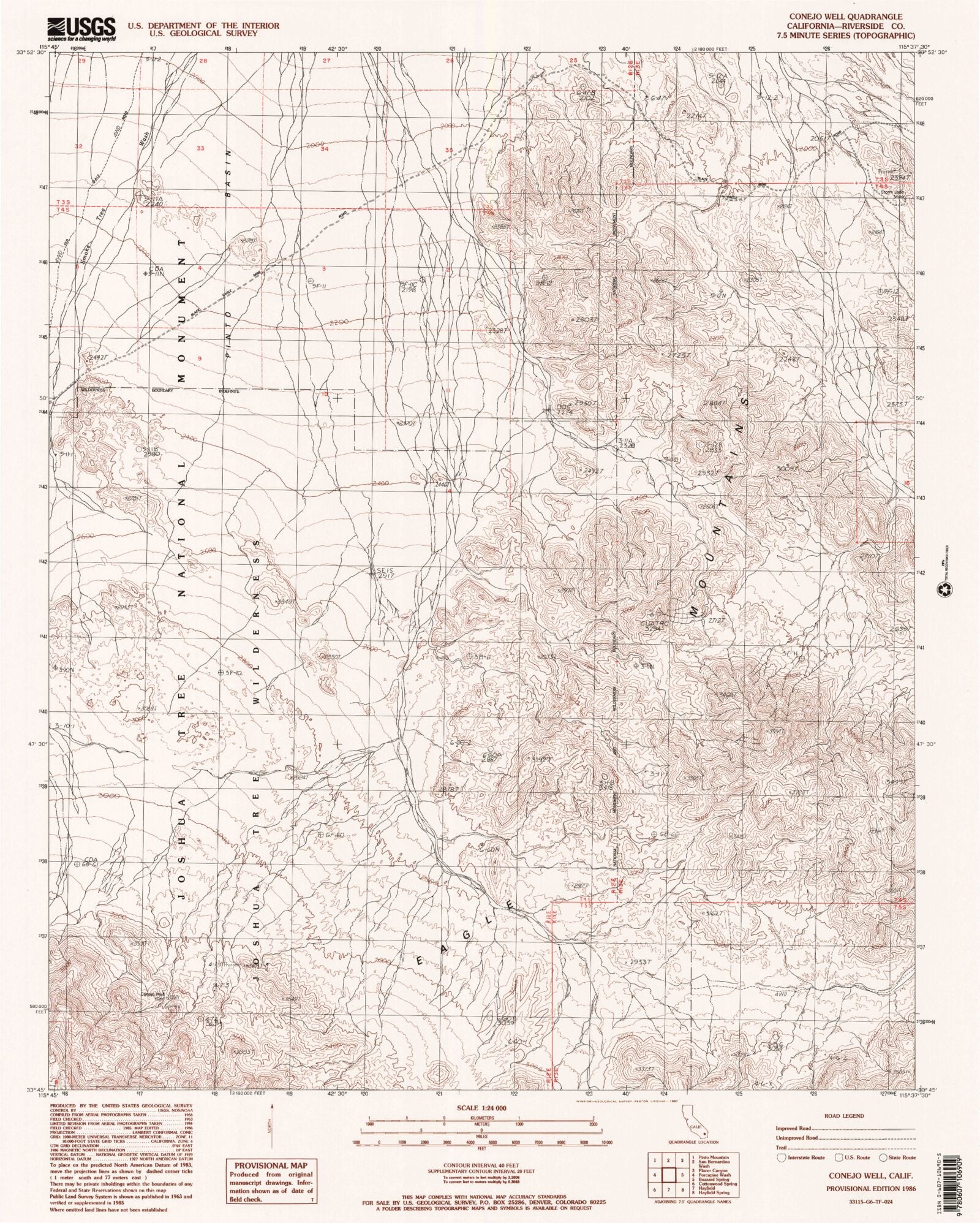 Classic USGS Conejo Well California 7.5'x7.5' Topo Map – MyTopo Map Store