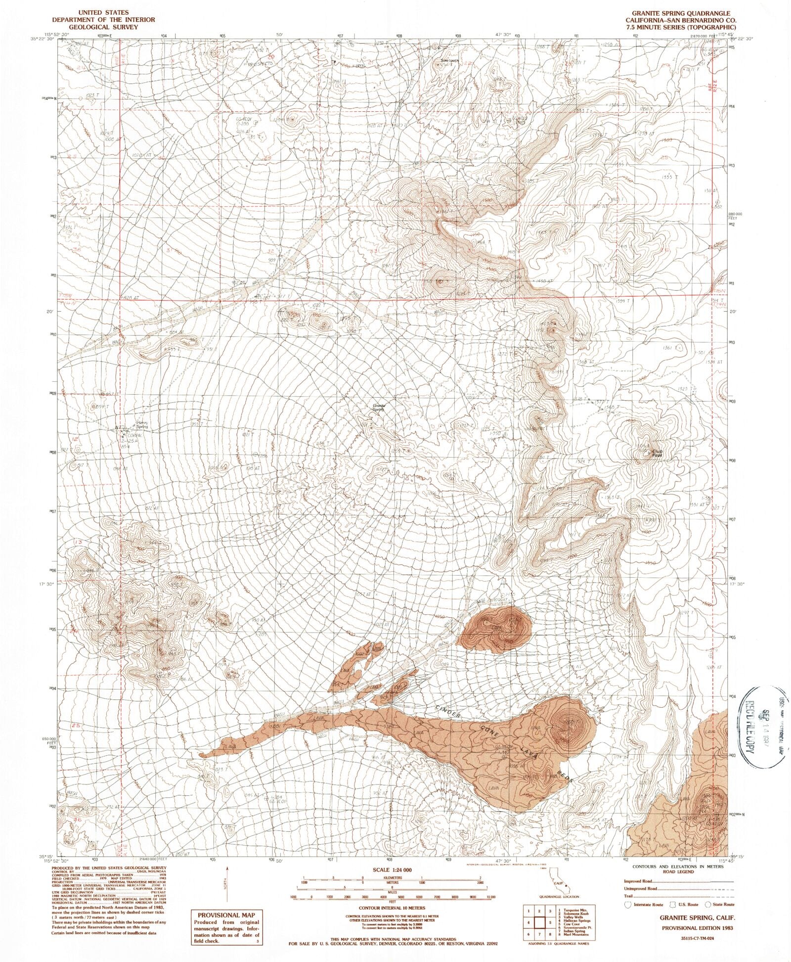 Classic USGS Granite Spring California 7.5'x7.5' Topo Map – MyTopo Map ...