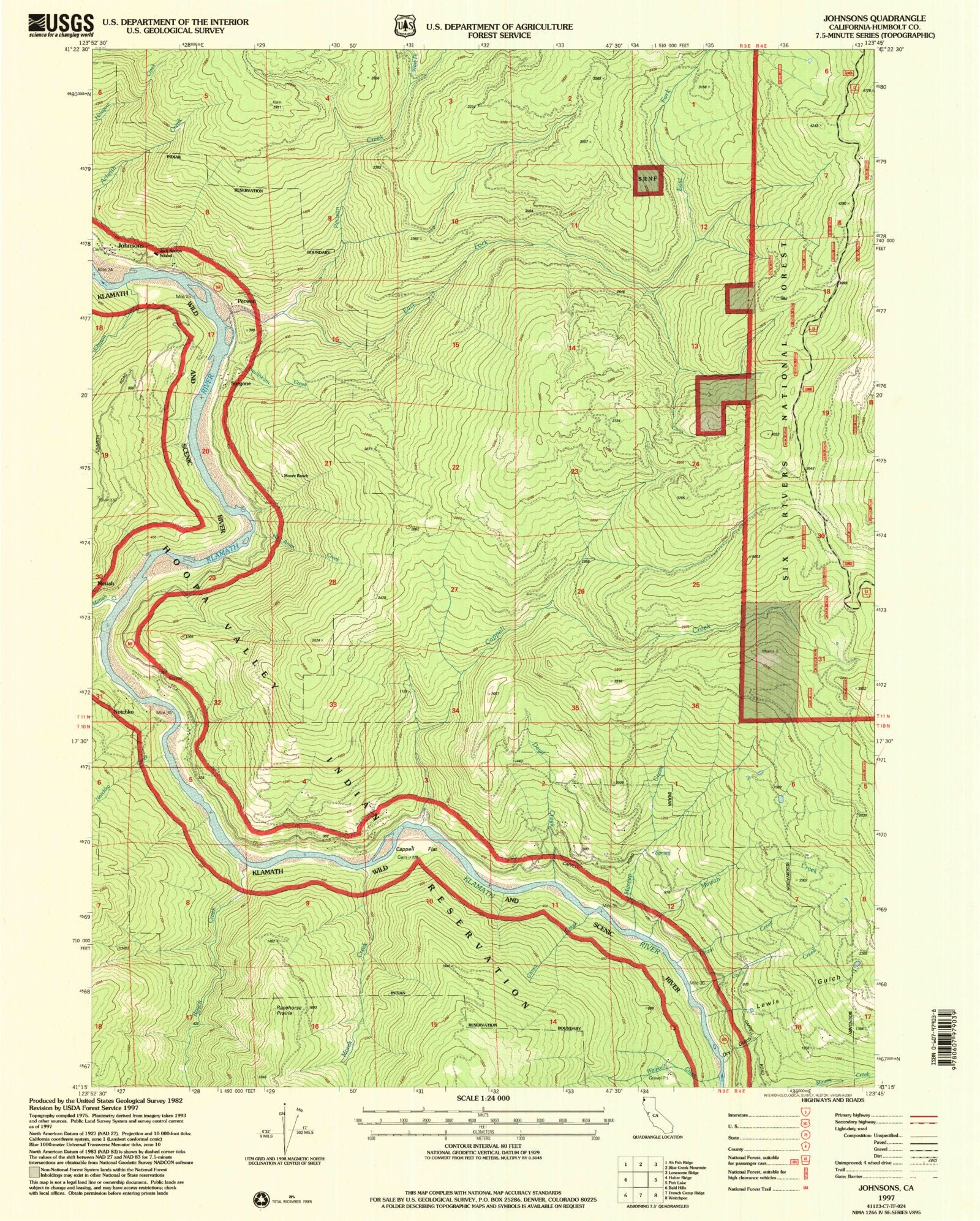 Classic USGS Johnsons California 7.5'x7.5' Topo Map – MyTopo Map Store
