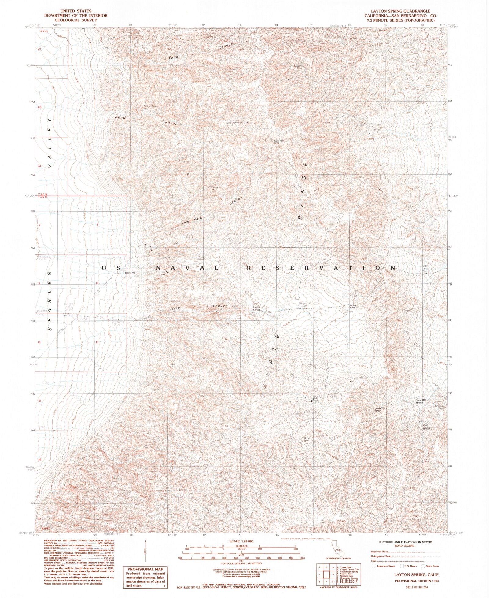 Classic USGS Layton Spring California 7.5'x7.5' Topo Map – MyTopo Map Store
