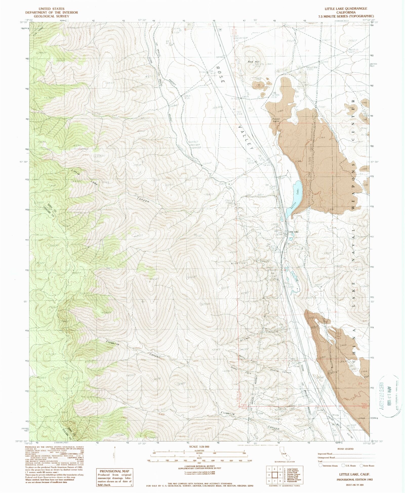 Classic USGS Little Lake California 7.5'x7.5' Topo Map – MyTopo Map Store