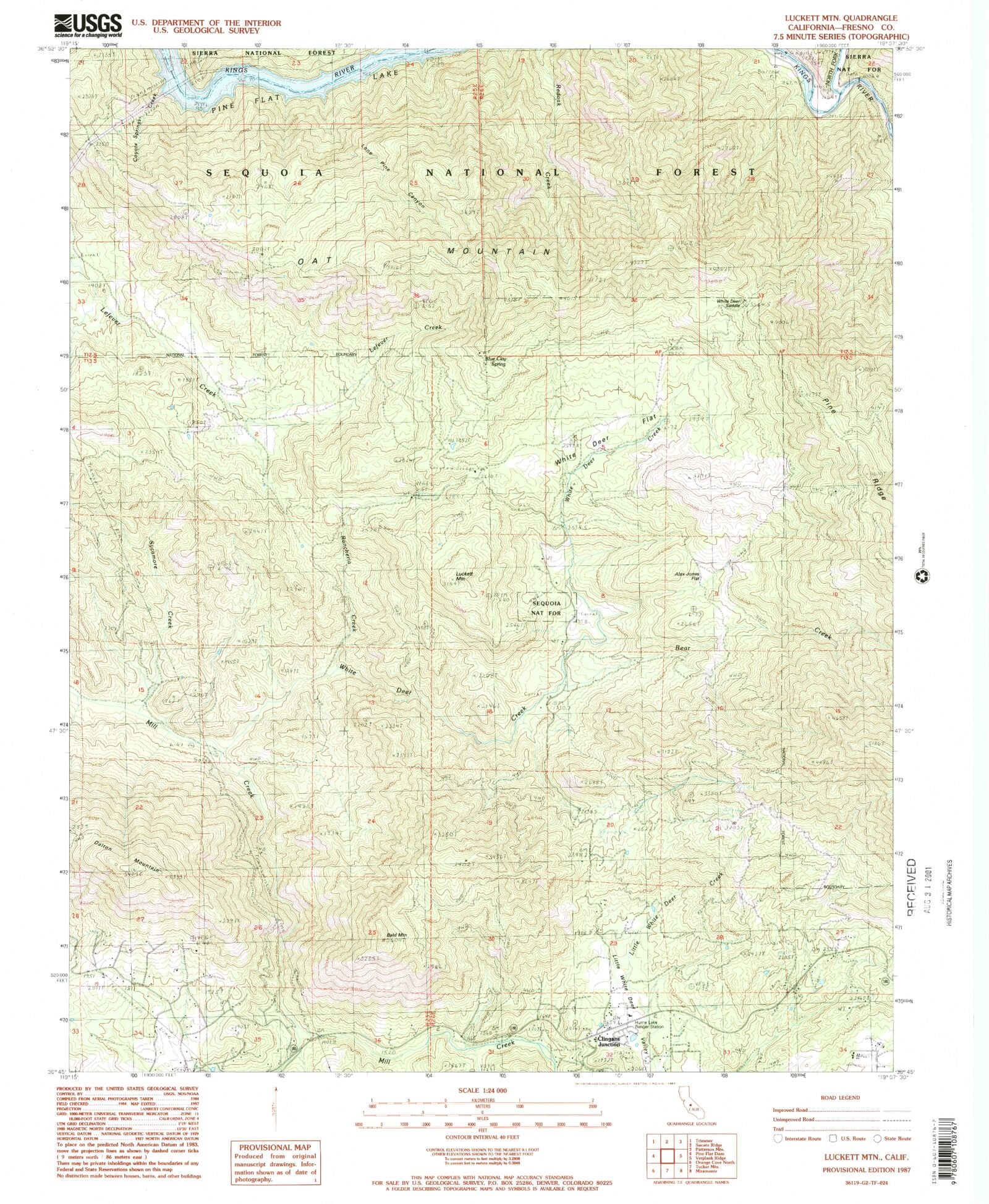 Classic USGS Luckett Mountain California 7.5'x7.5' Topo Map – MyTopo ...