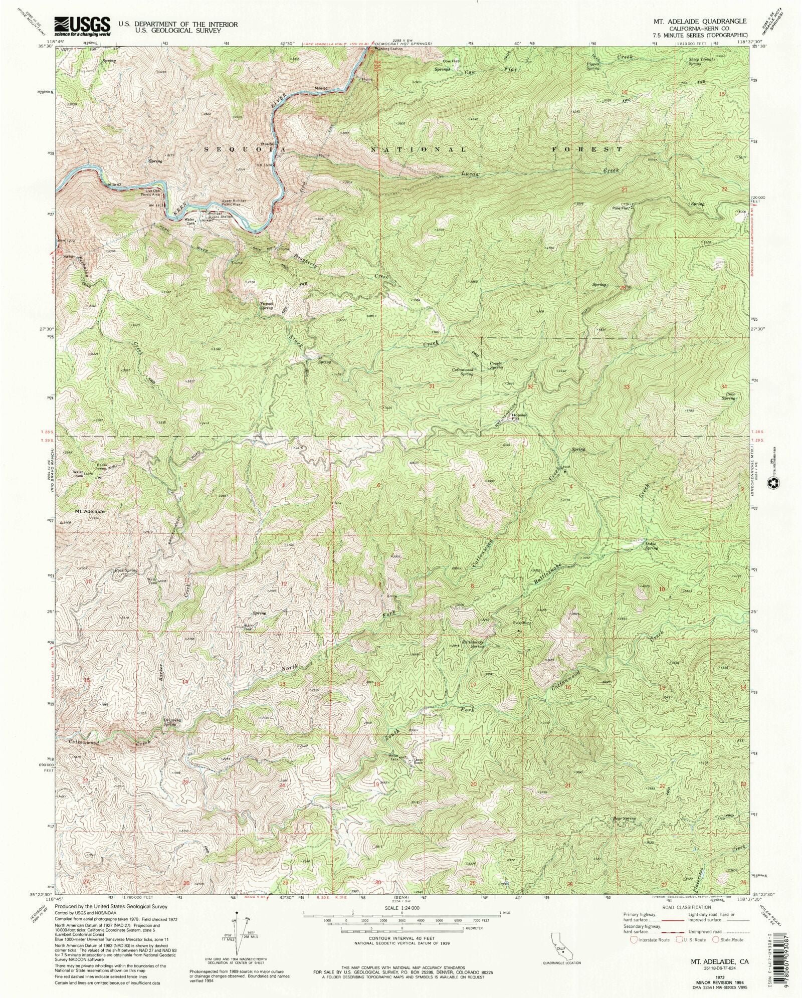 Classic USGS Mount Adelaide California 7.5'x7.5' Topo Map – MyTopo Map ...