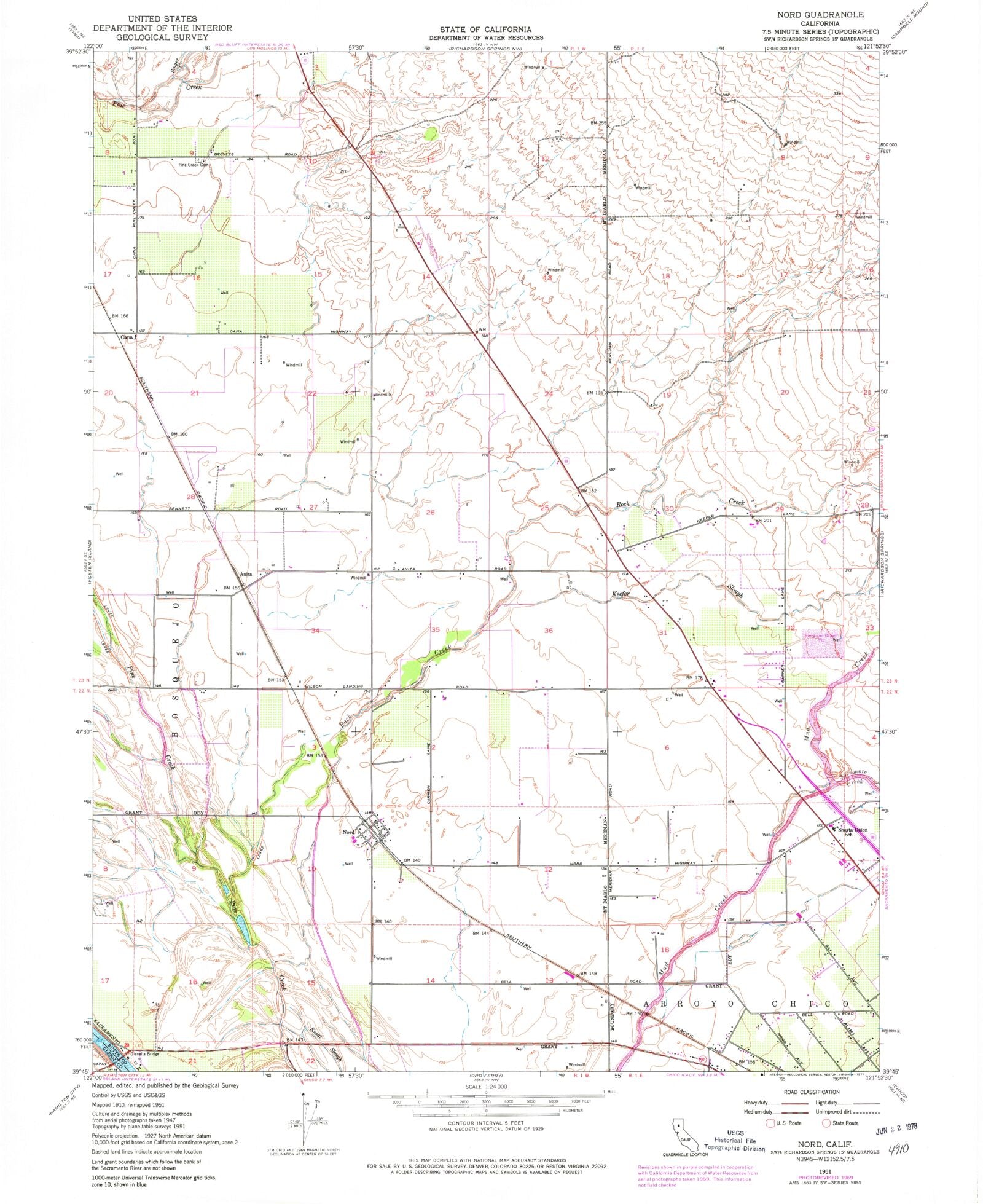 Classic USGS Nord California 7.5'x7.5' Topo Map – MyTopo Map Store