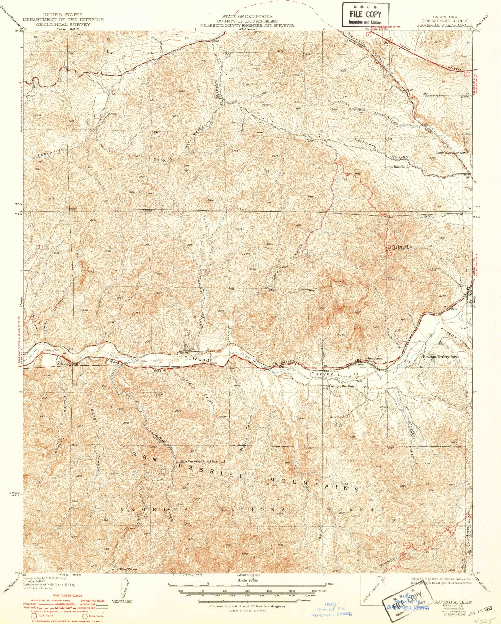 Classic USGS Ravenna California 7.5'x7.5' Topo Map – MyTopo Map Store