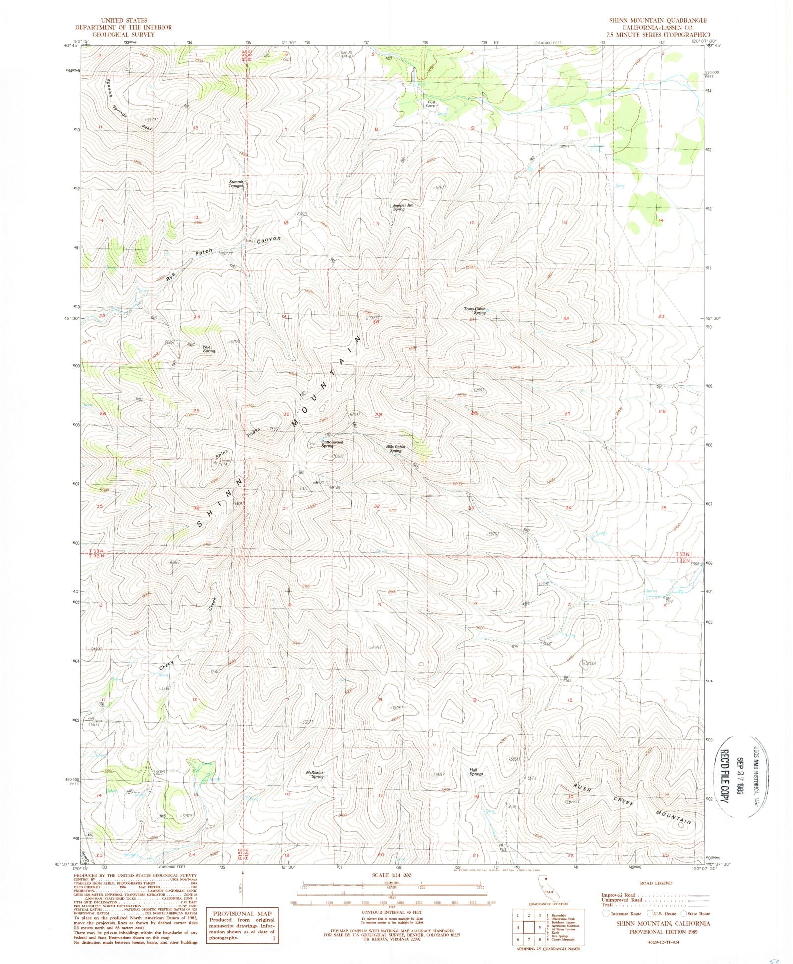 Classic USGS Shinn Mountain California 7.5'x7.5' Topo Map – MyTopo Map ...