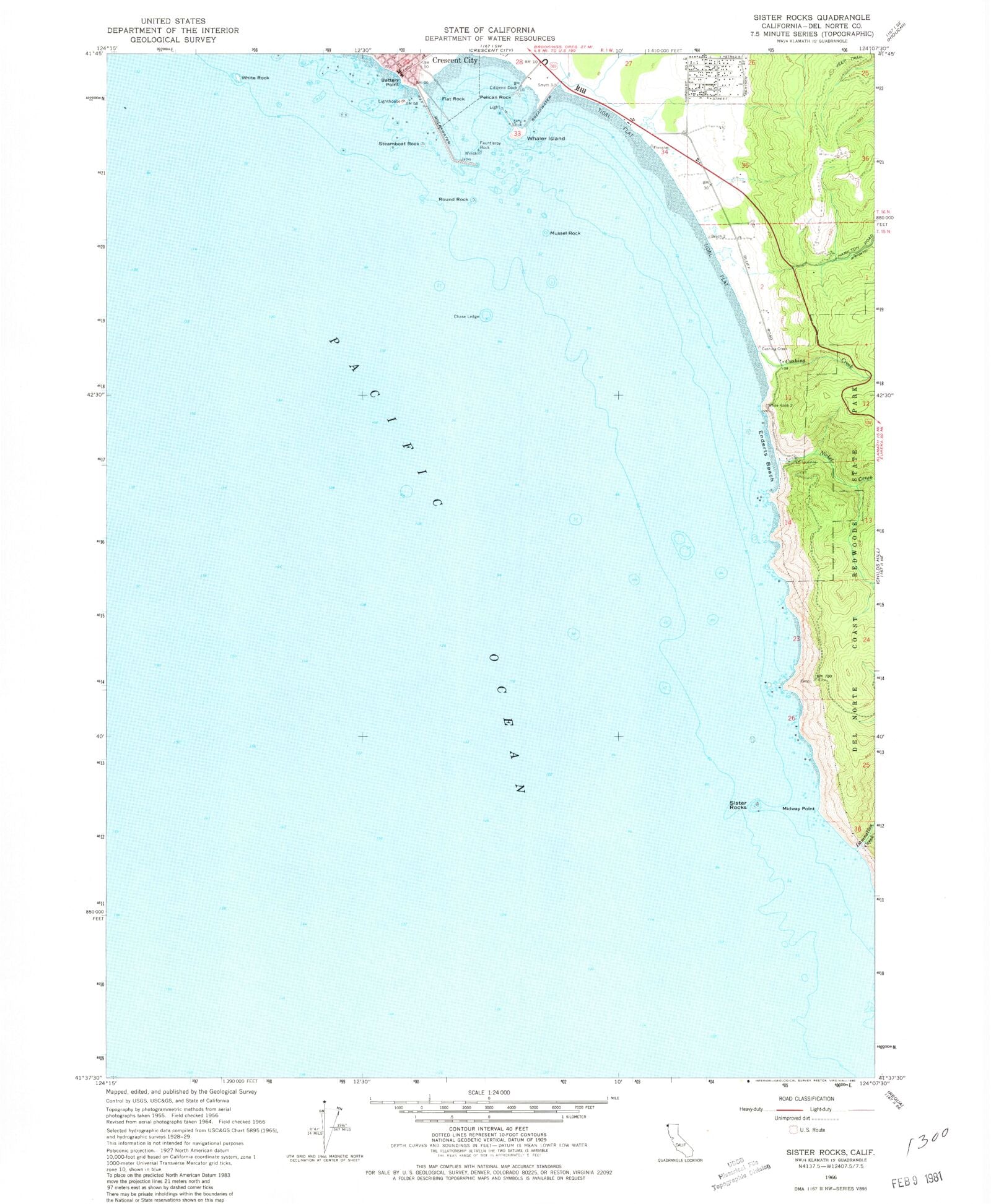 Classic USGS Sister Rocks California 7.5'x7.5' Topo Map – MyTopo Map Store
