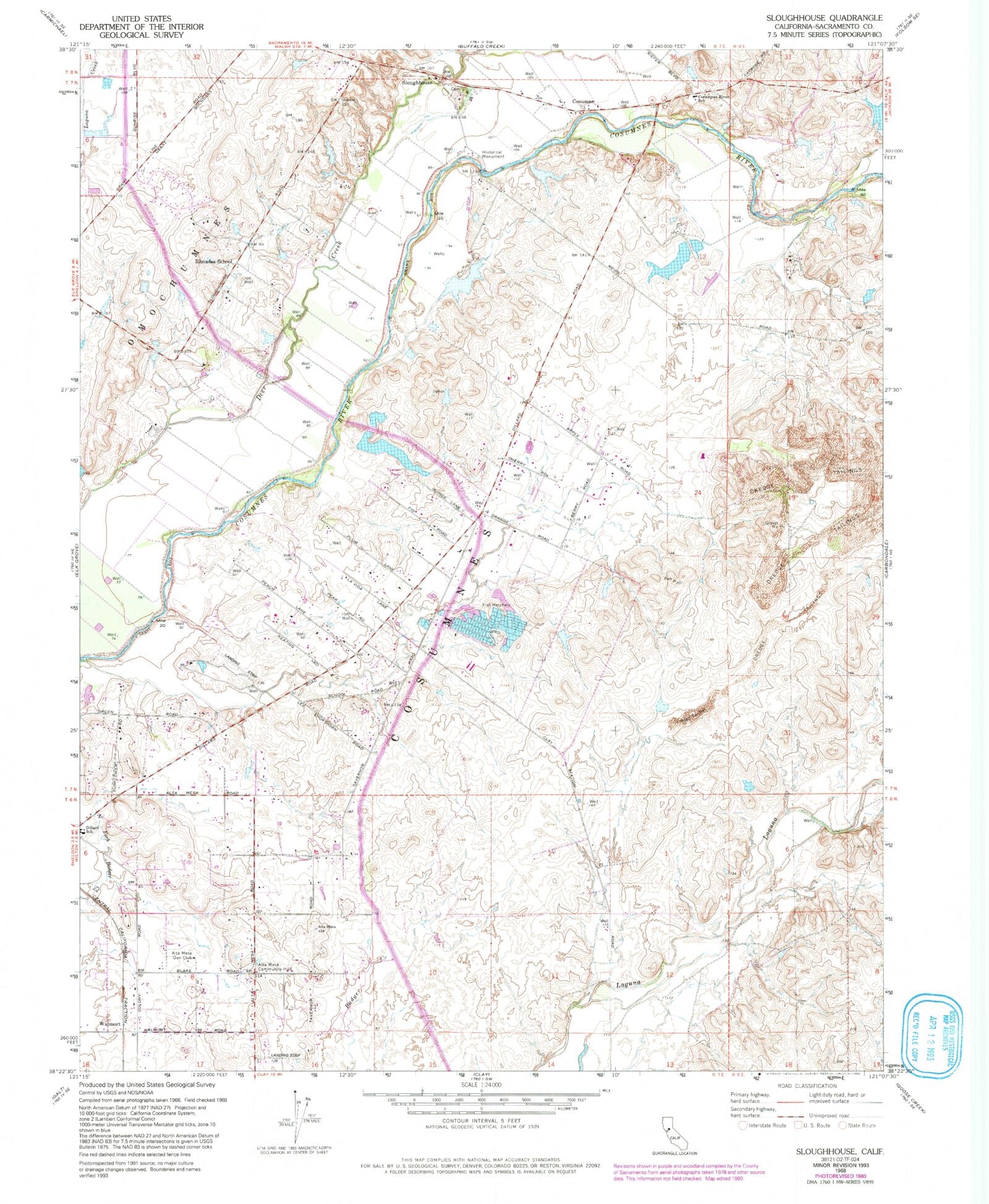 Classic USGS Sloughhouse California 7.5'x7.5' Topo Map – MyTopo Map Store