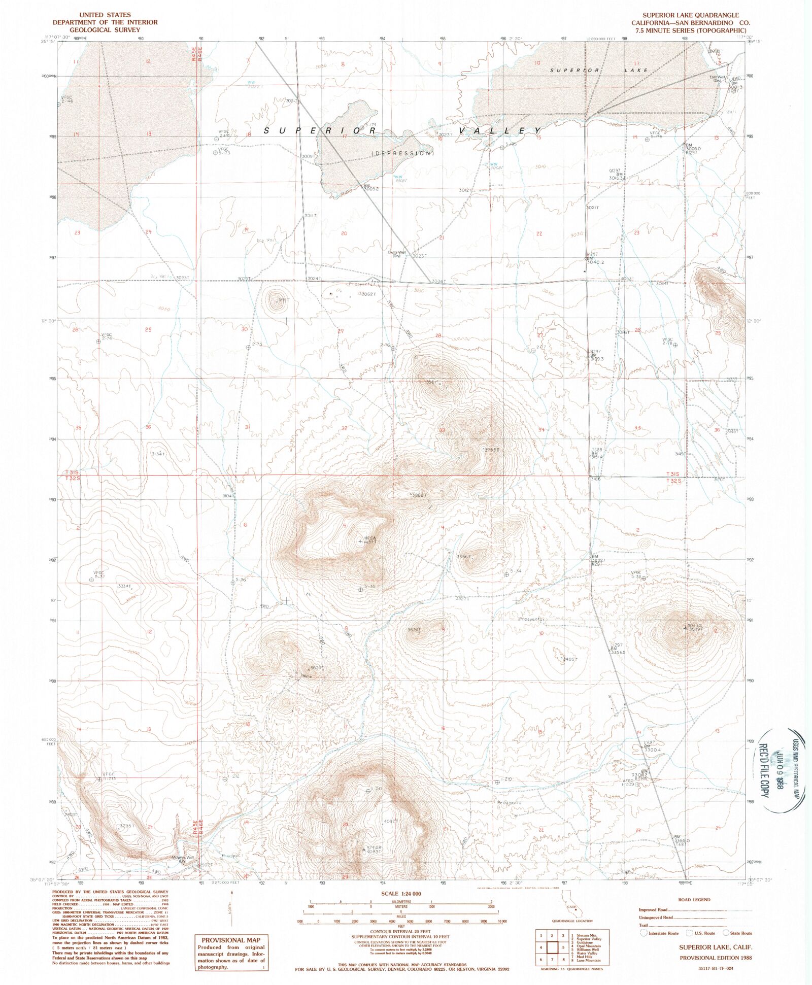 Classic USGS Superior Lake California 7.5'x7.5' Topo Map – MyTopo Map Store
