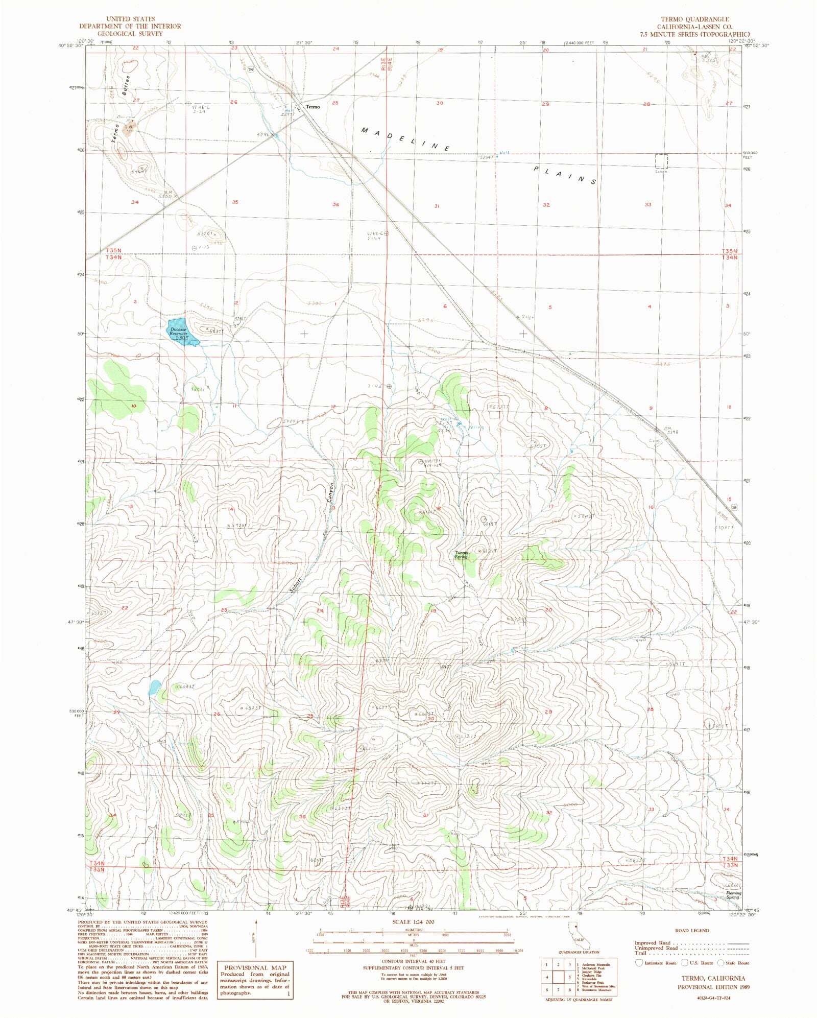 Classic USGS Termo California 7.5'x7.5' Topo Map – MyTopo Map Store