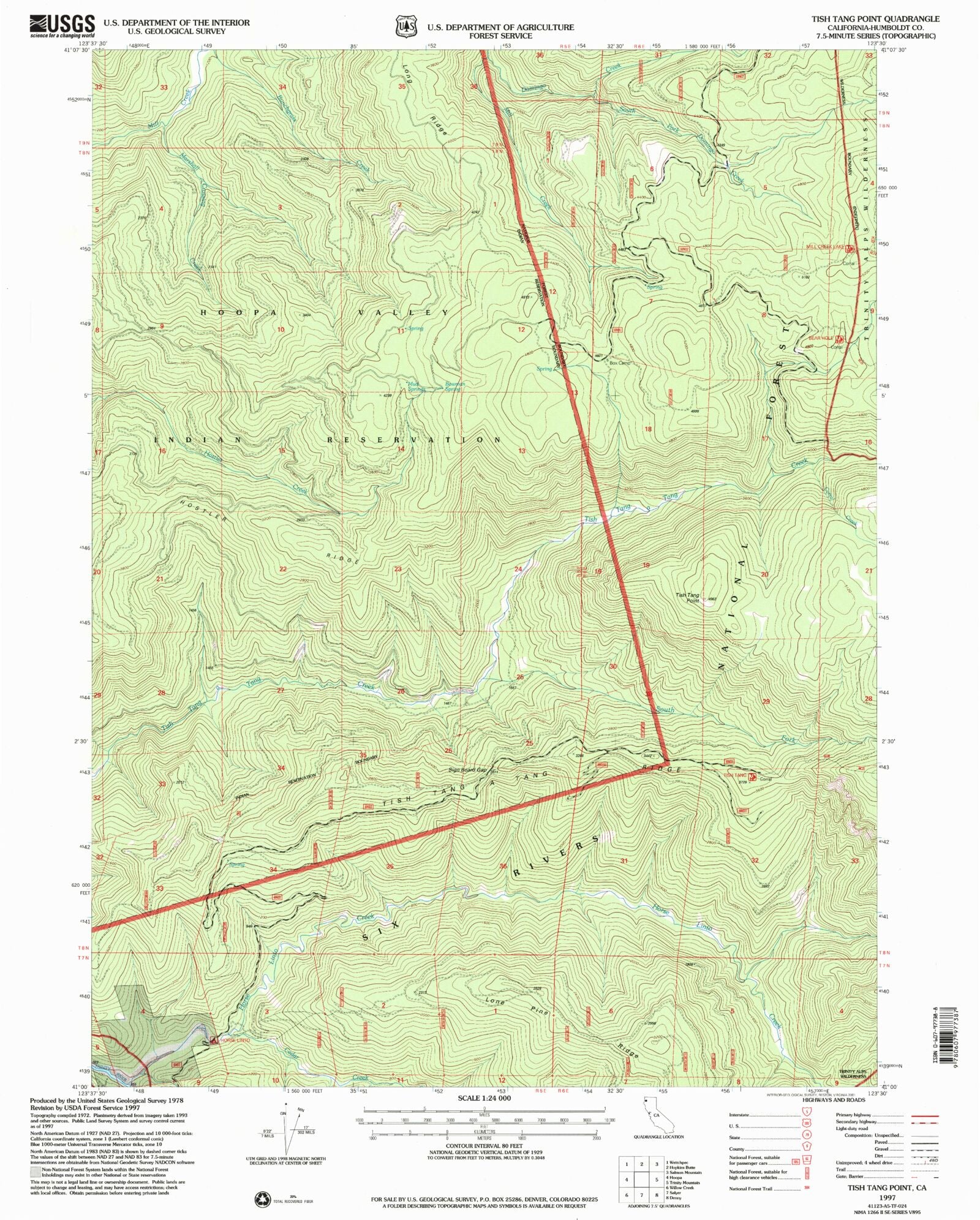 Classic USGS Tish Tang Point California 7.5'x7.5' Topo Map – MyTopo Map ...